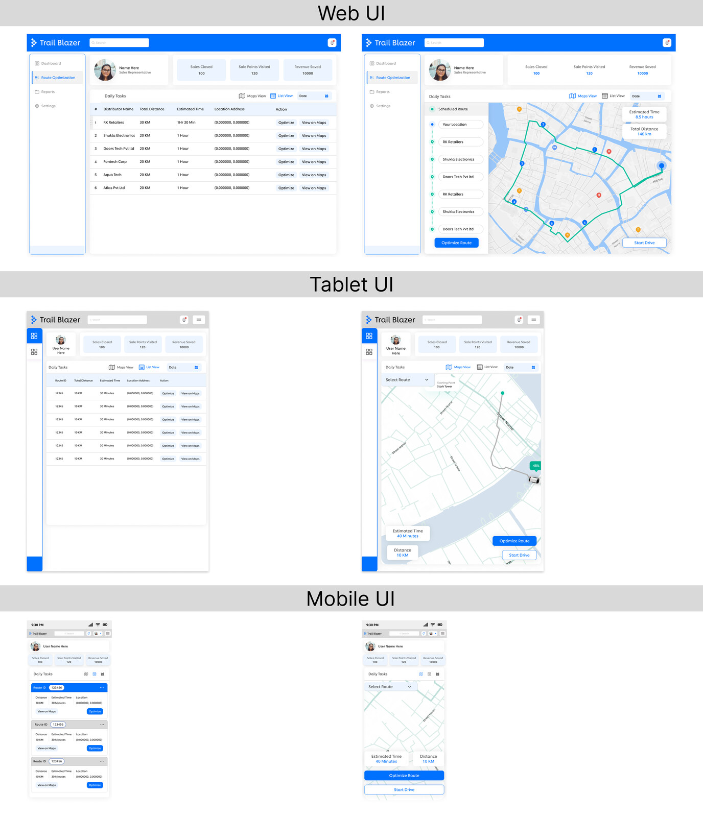 Nikhil Kumar - Route Management APP UI