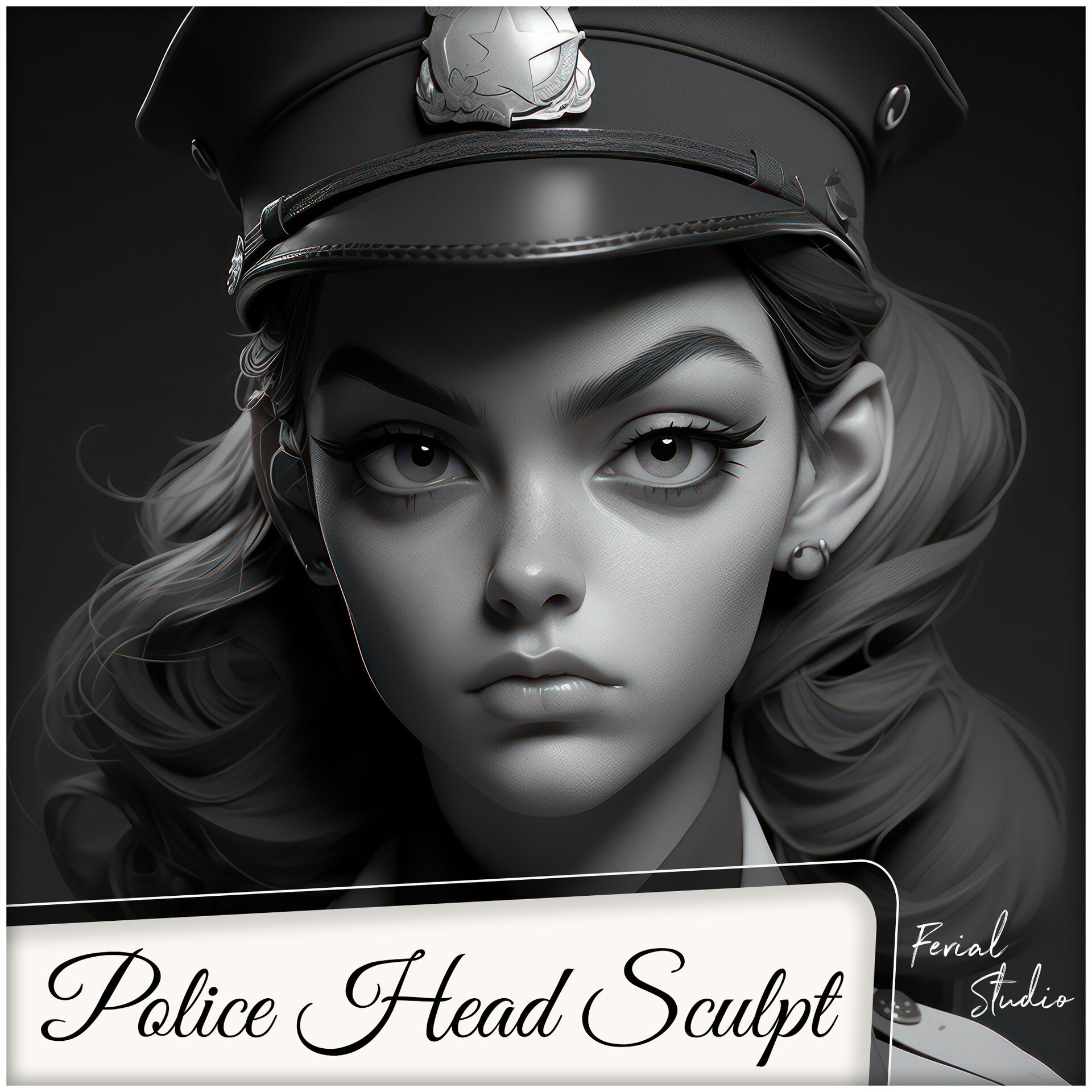 Ferial Studio - 🔹280 Police Head Sculpt - Male and Female Reference ...