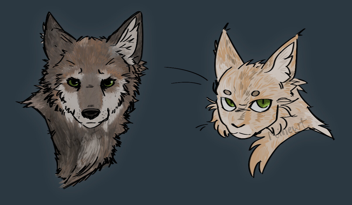 ArtStation - Wolf & Cat style experiments | 10/11/2024