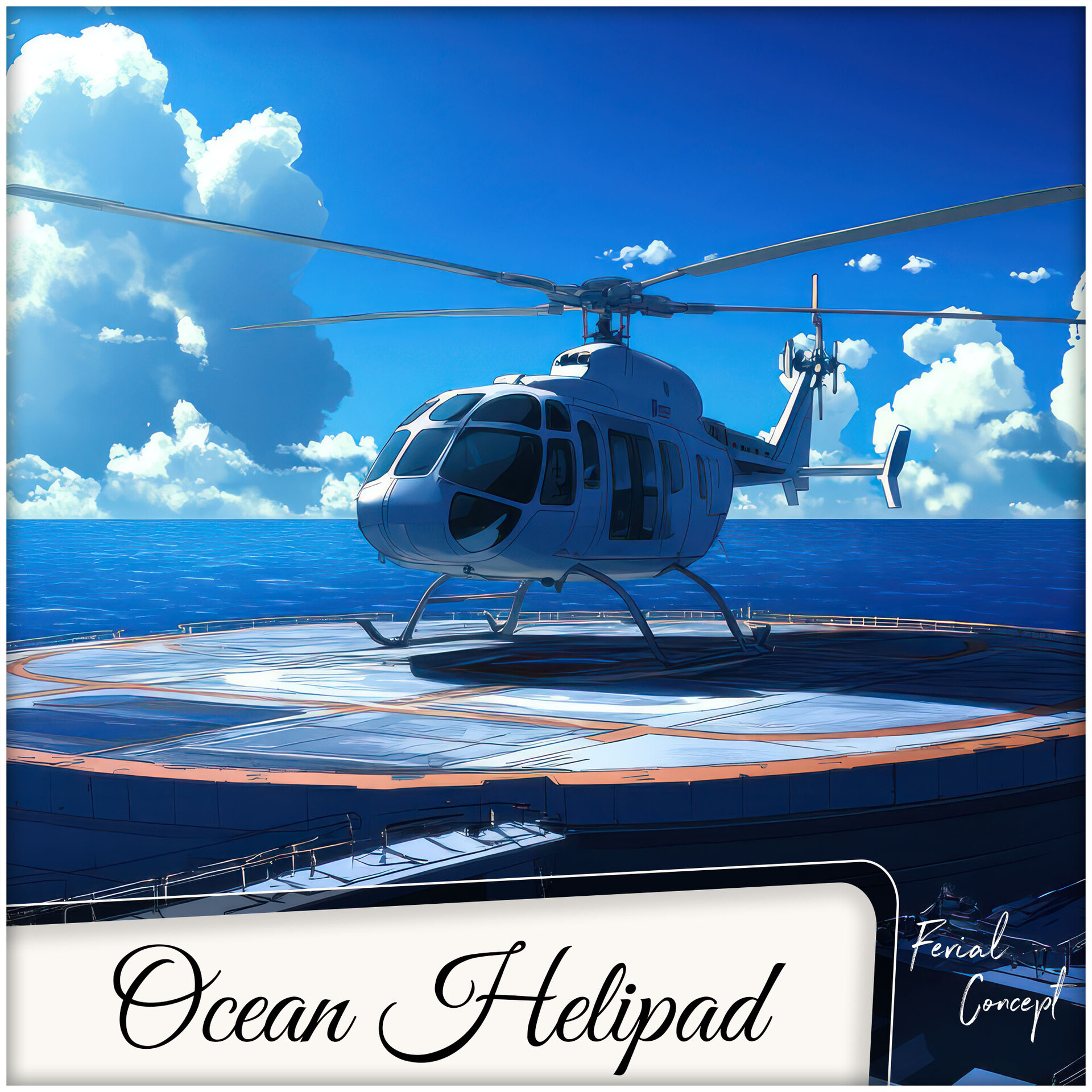ArtStation - 🔹220 Ocean Helipad - Anime Concept Reference Image Pack v ...