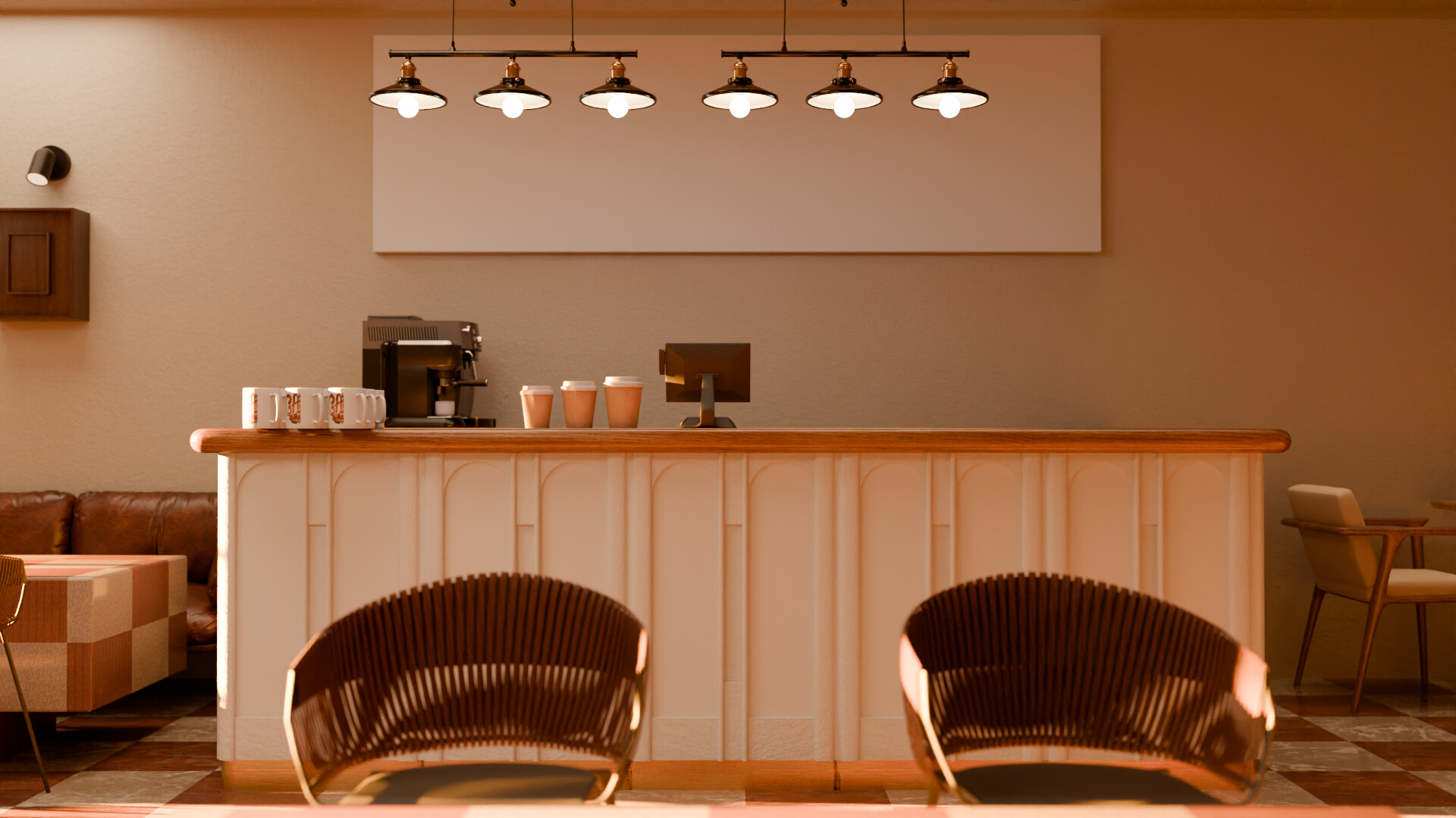 ArtStation - Cafe Interior | 3D Visualization Project