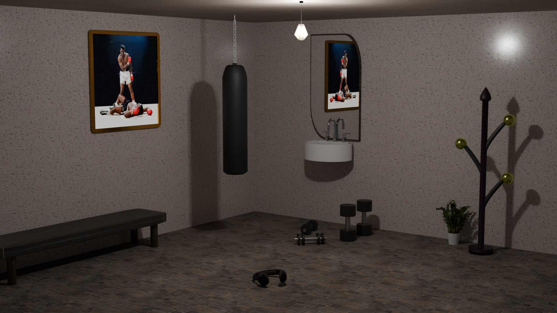 ArtStation - Home Boxing Gym with an Iconic Inspiration
