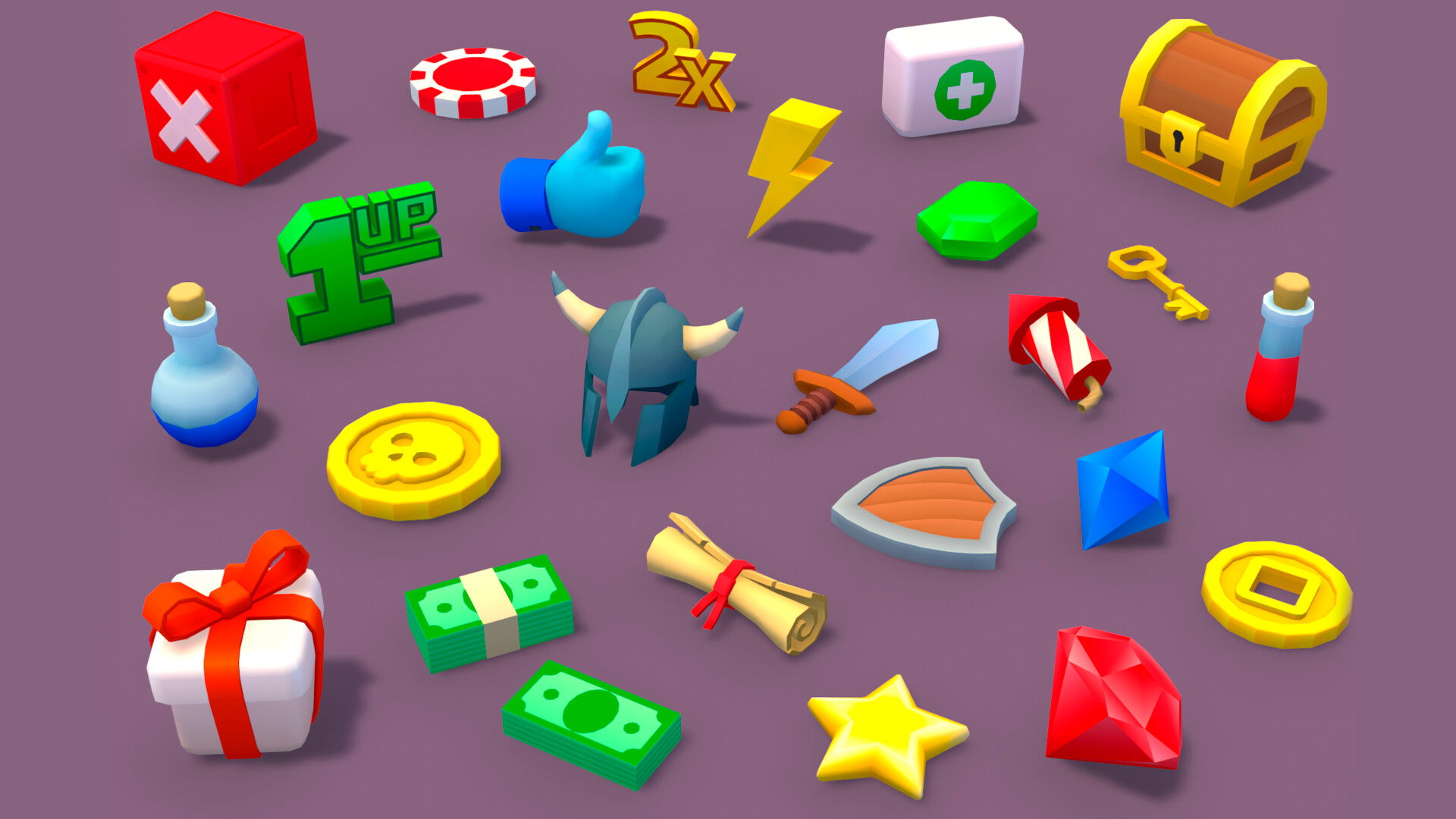 ArtStation - Items - Lowpoly Big Pack