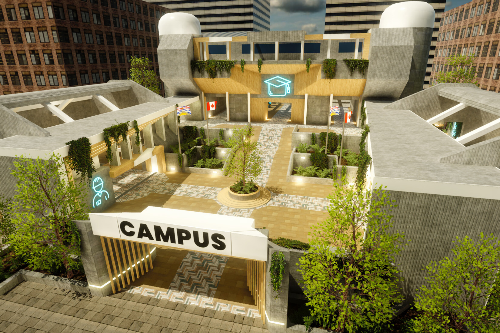 ArtStation - Safety Meta World - Campus