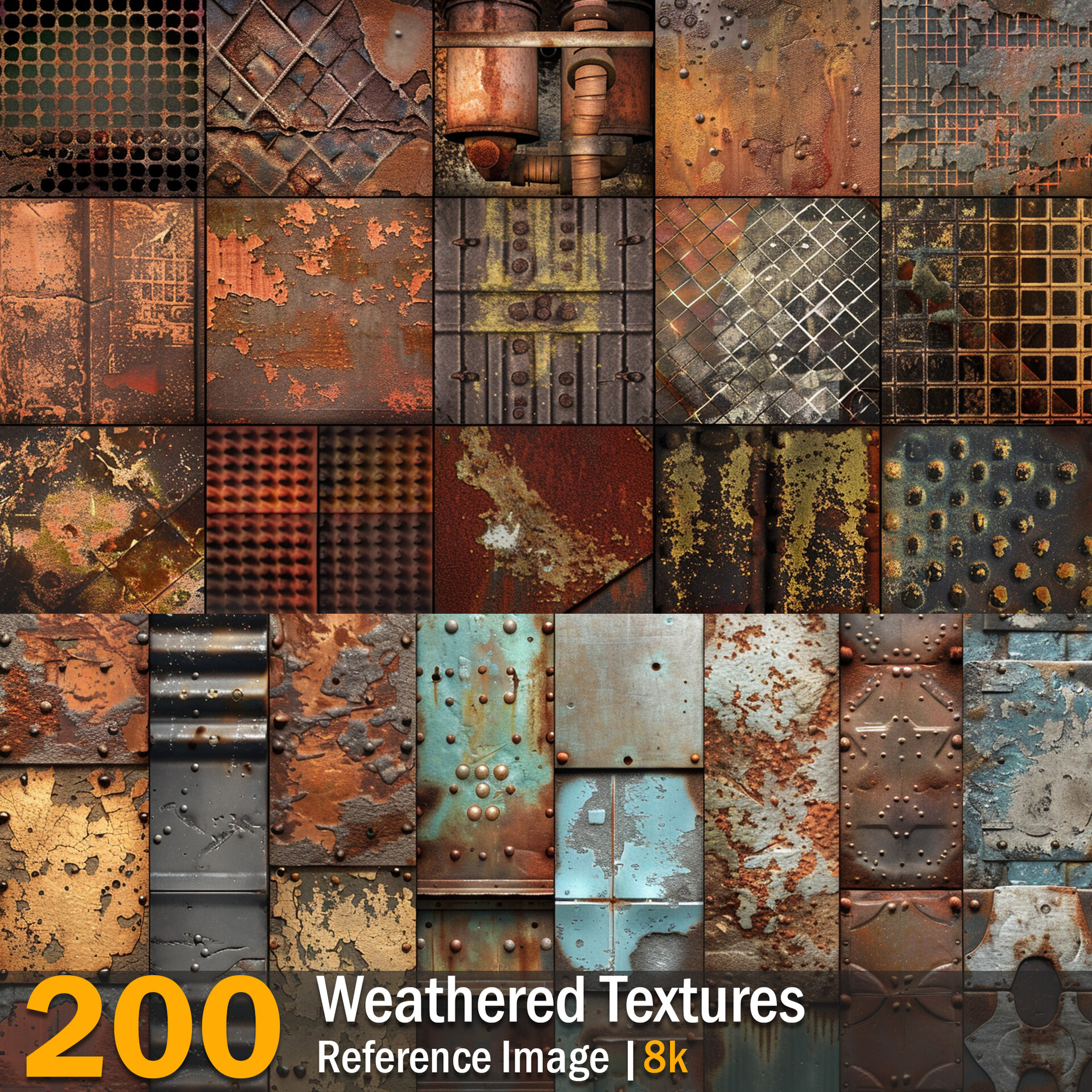 ArtStation - Weathered Textures | Reference Images | 8K