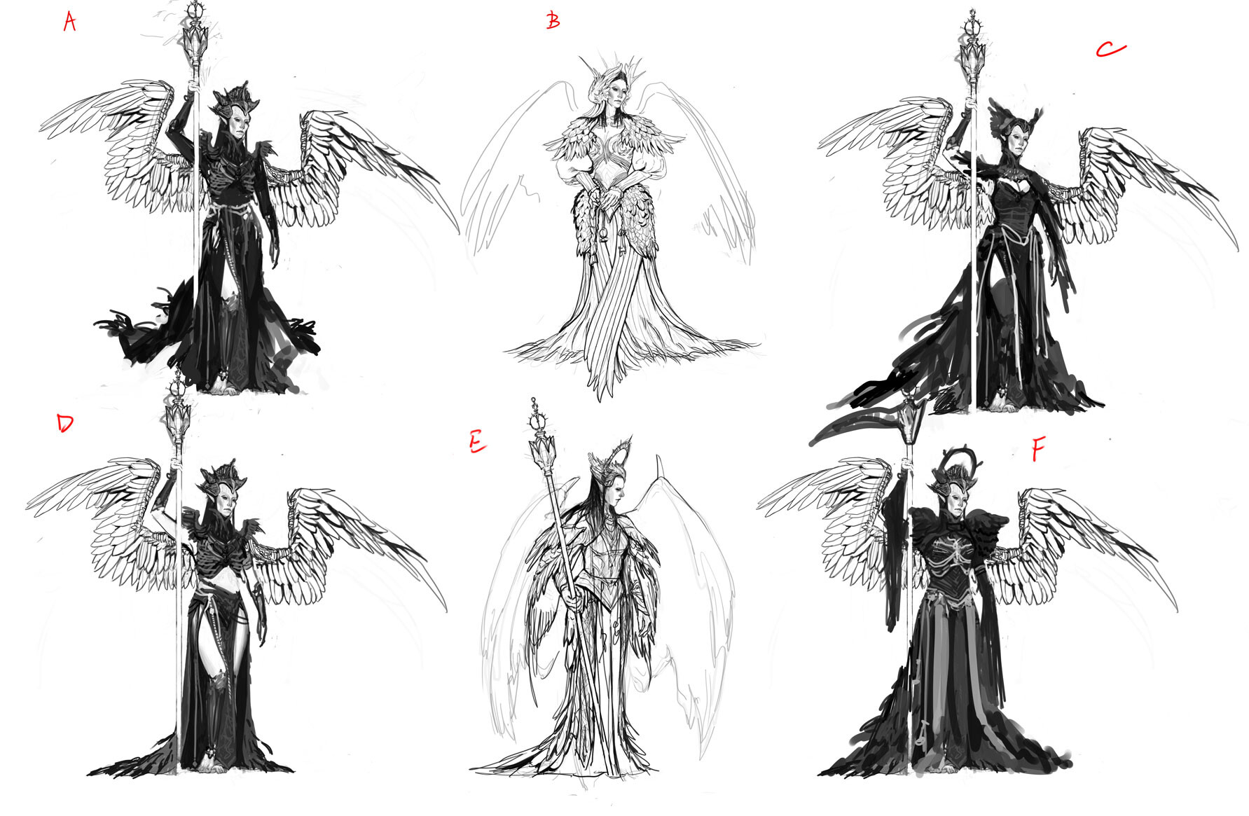 how to draw raven queen