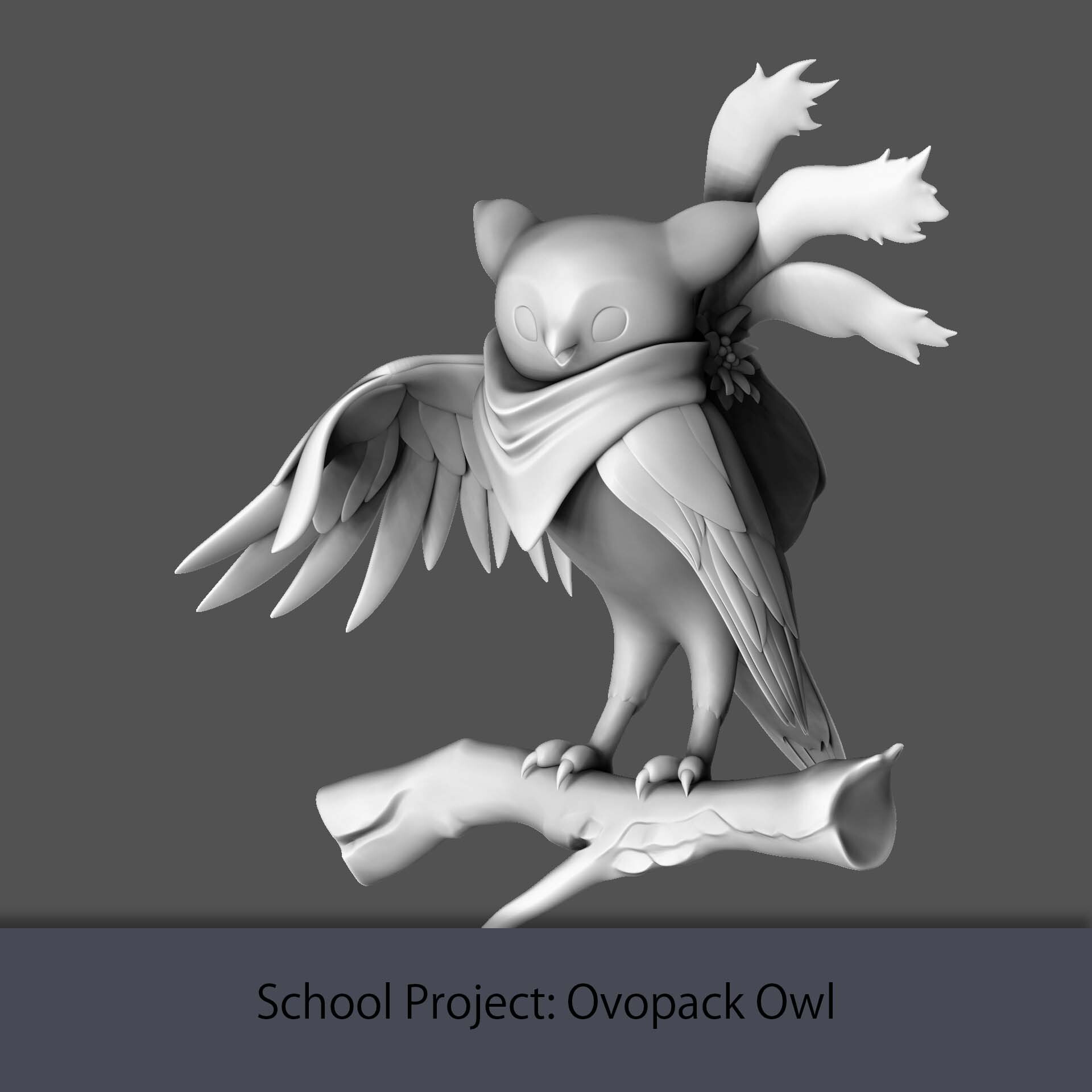 ArtStation - School Project: Ovopack Owl
