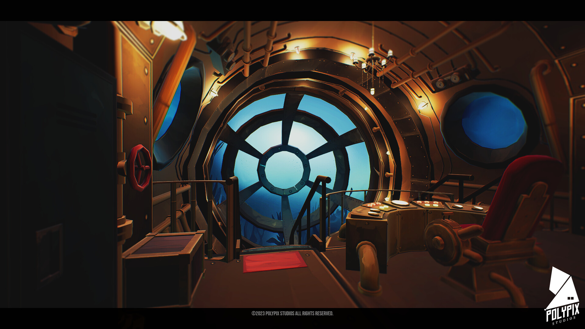 POLYPIX STUDIOS - Polypix Studios - Steampunk Submarine Interior