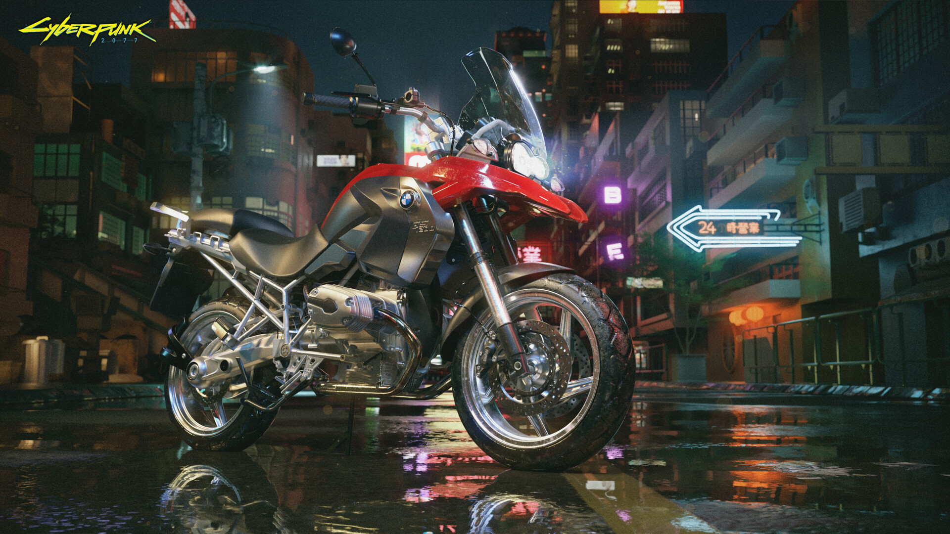 ArtStation - BMW R1200 GS in Cyberpunk 2077