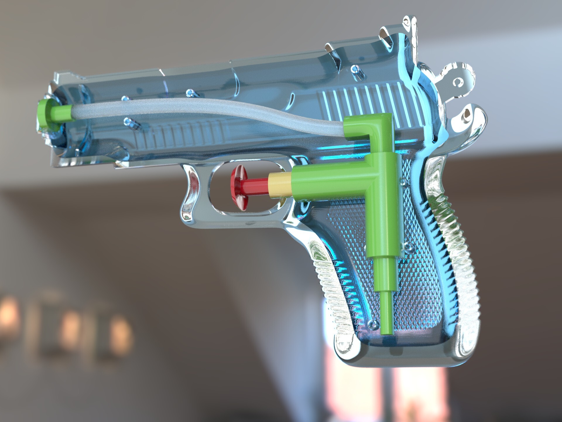 Cem Tezcan - Personal Portfolio - Fully Procedural Water Pistol (100% ...