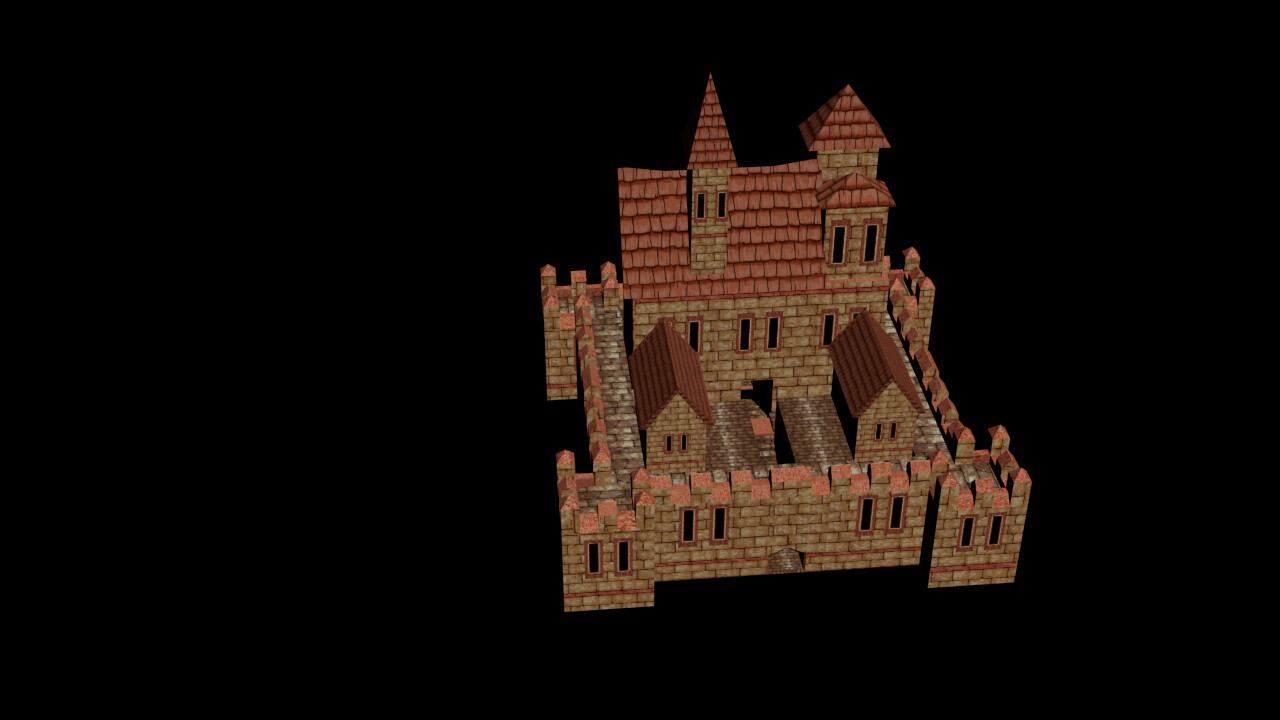 ArtStation - Castle project for class (3DS MAX)