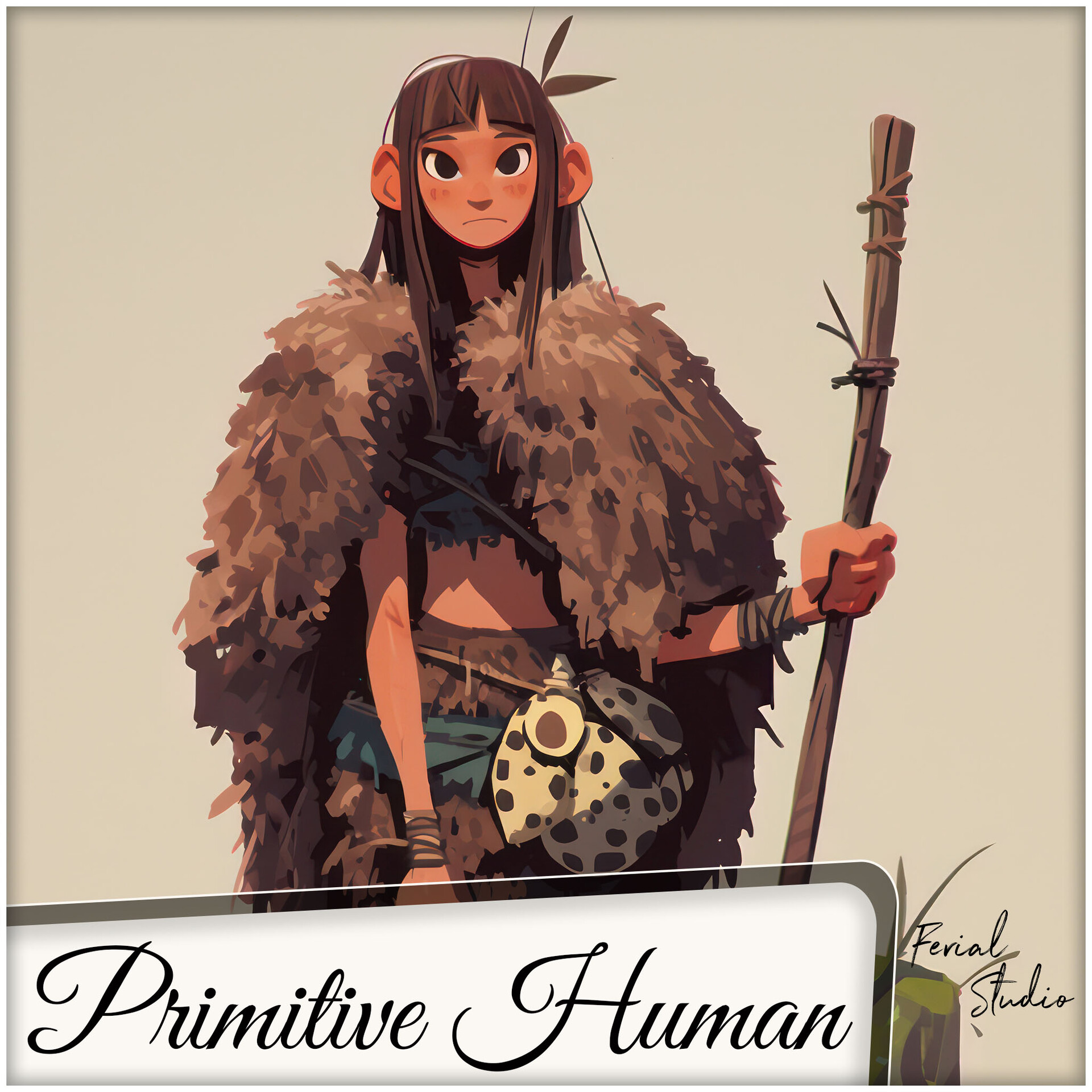 ArtStation - 🔹230 Primitive Human - Cartoon Character Reference Image Pack v.84 |4K|