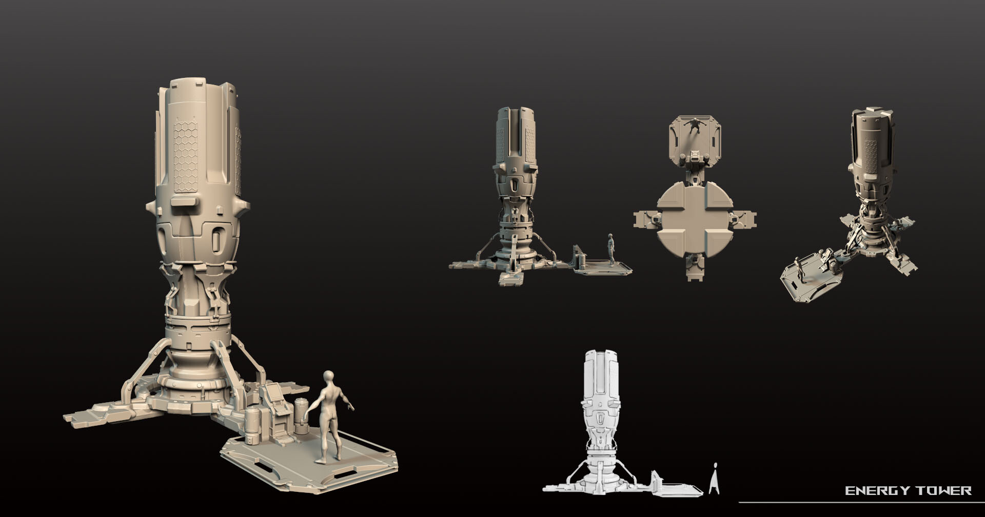ArtStation - Power tower and console