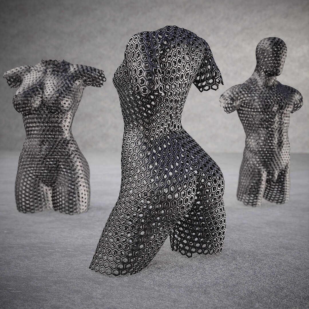 ArtStation - decorative standing and mural body figure