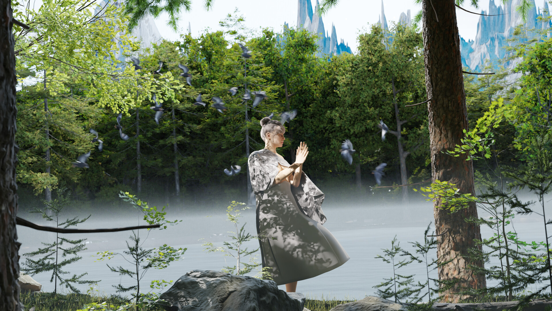 ArtStation - Realistic scene with a forest environment - created in a ...