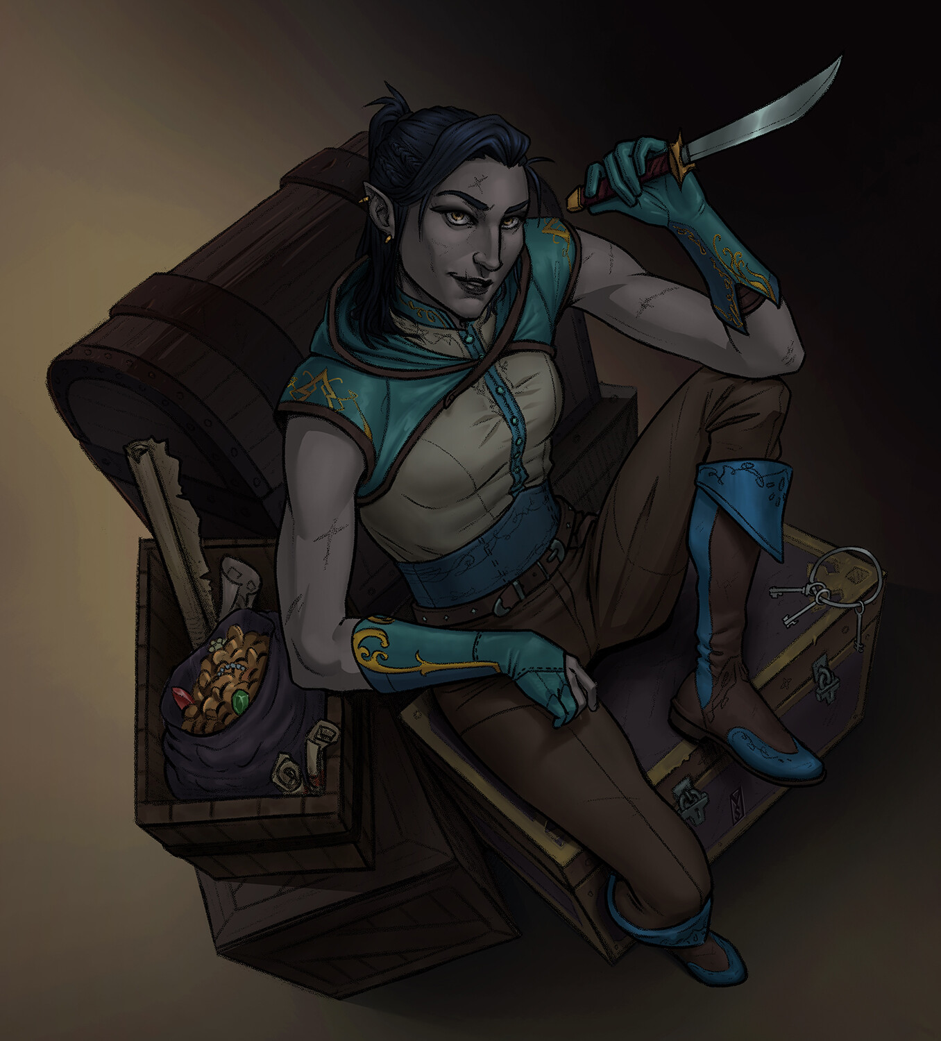 ArtStation - Gray Elf Rogue