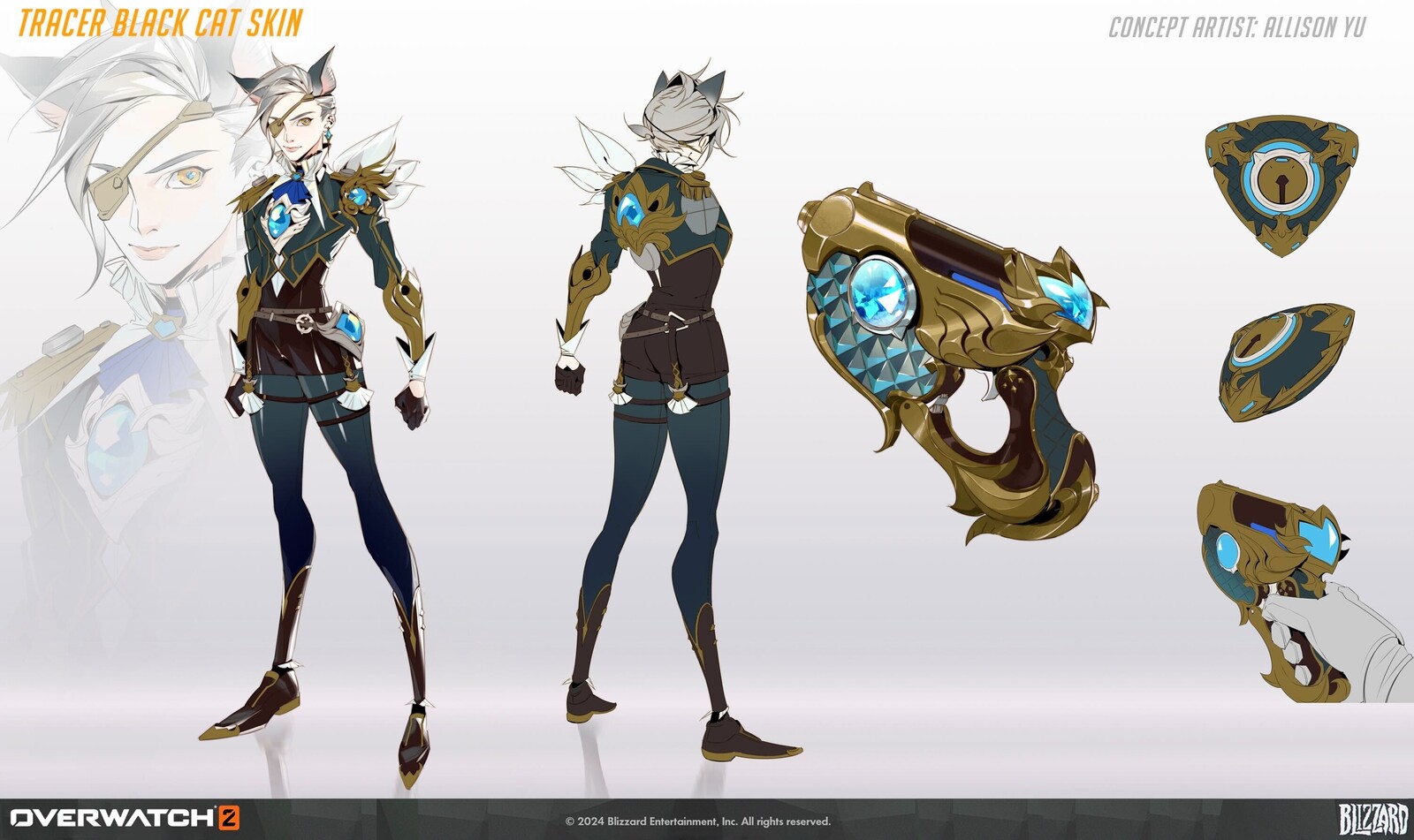 Allison Yu - Overwatch 2-Black Cat Tracer Skin