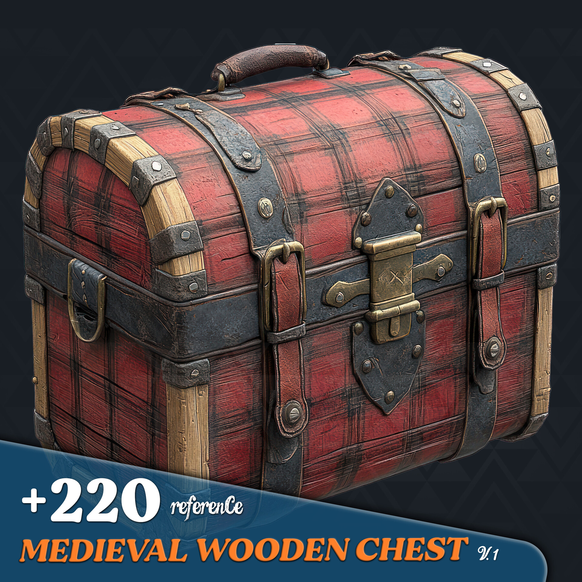 ArtStation - Medieval Wooden Chest / Vol.1 / 4K