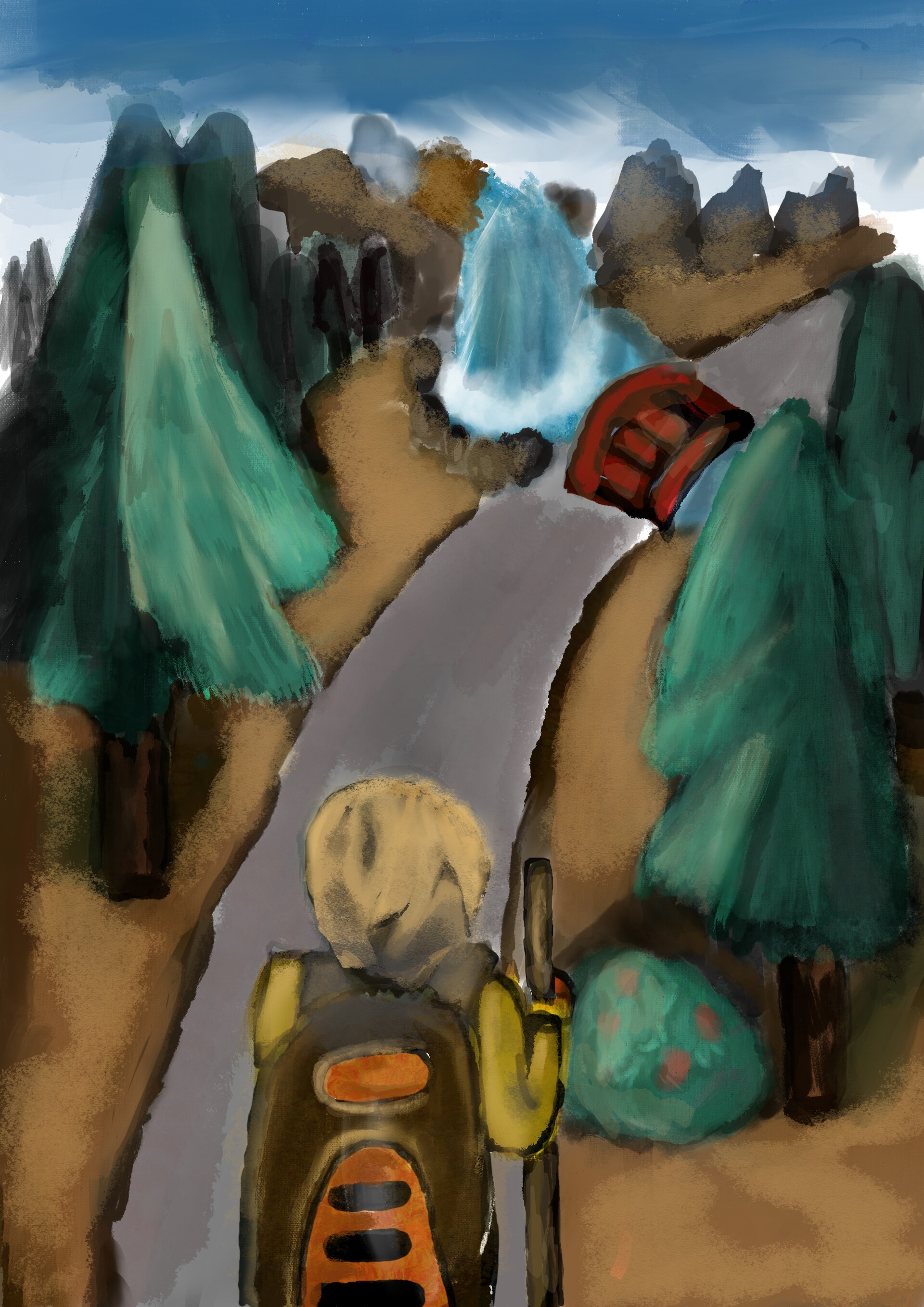 ArtStation - Boy Hiking in woods