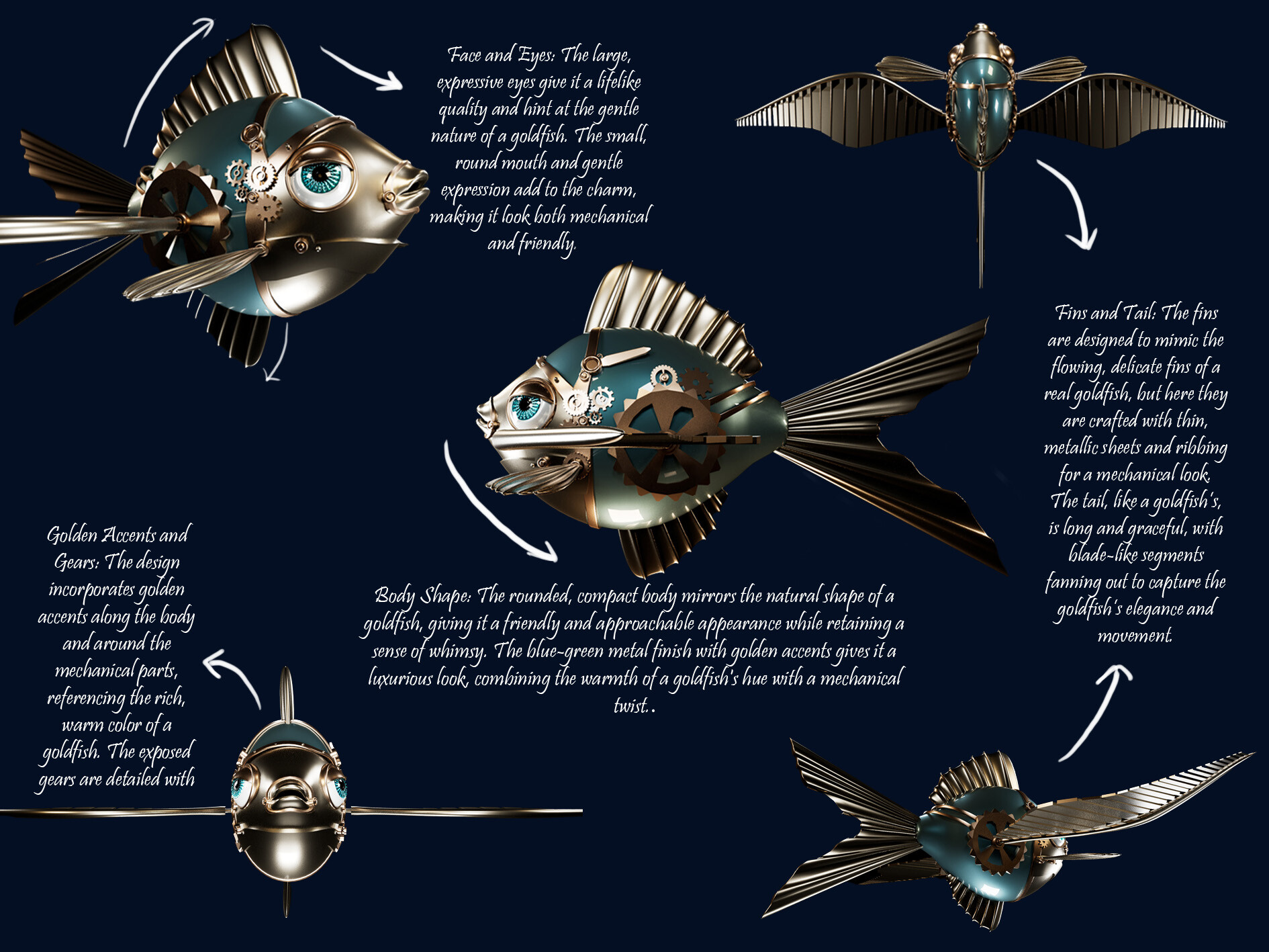 ArtStation - MINA : A STEAMPUNK FISH