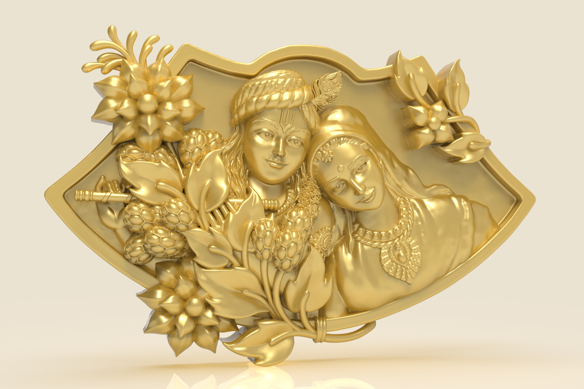 ArtStation - Radhakrishna Necklace stl file
