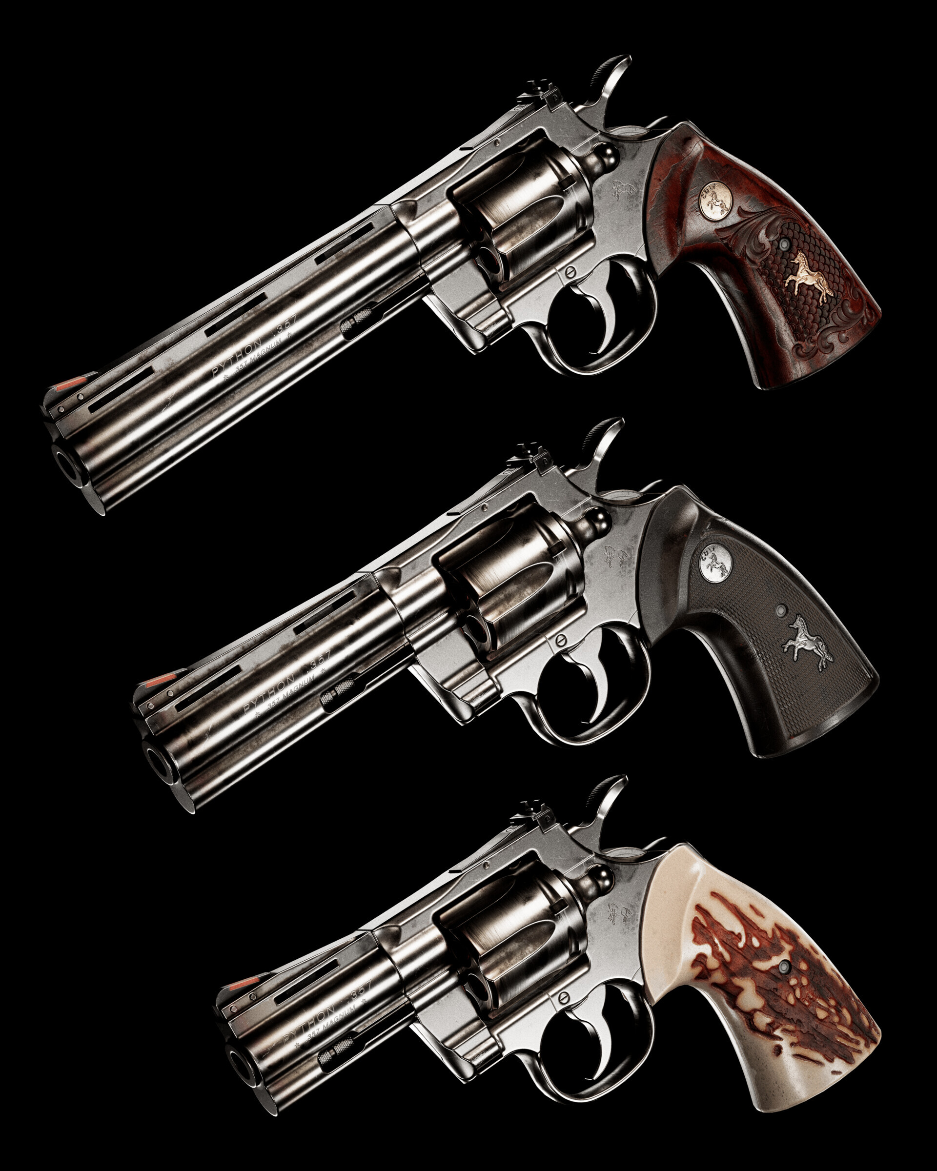 Games Artist - Colt Python - Prop Breakdown - Pelayo Martín Fernández