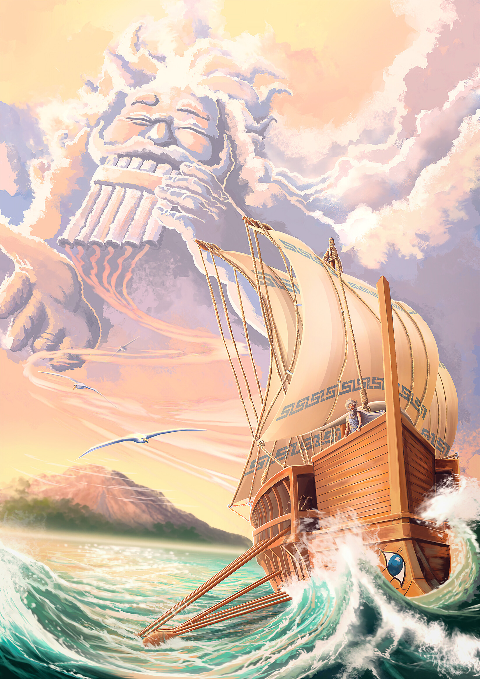 ArtStation - Rencontre avec Éole, Ulysse et l'Odysseus
