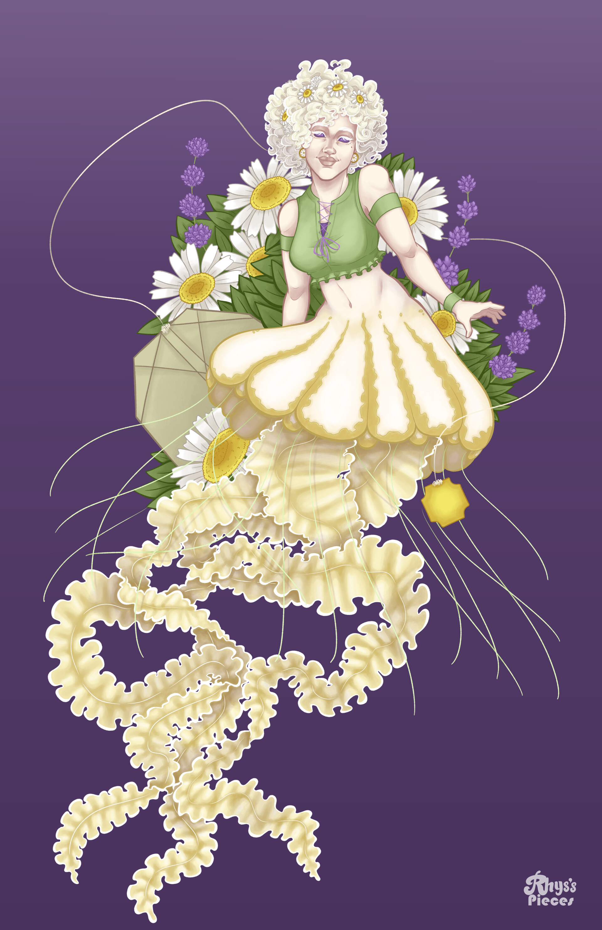 ArtStation - Chamomile Lavender Tea Mermaid