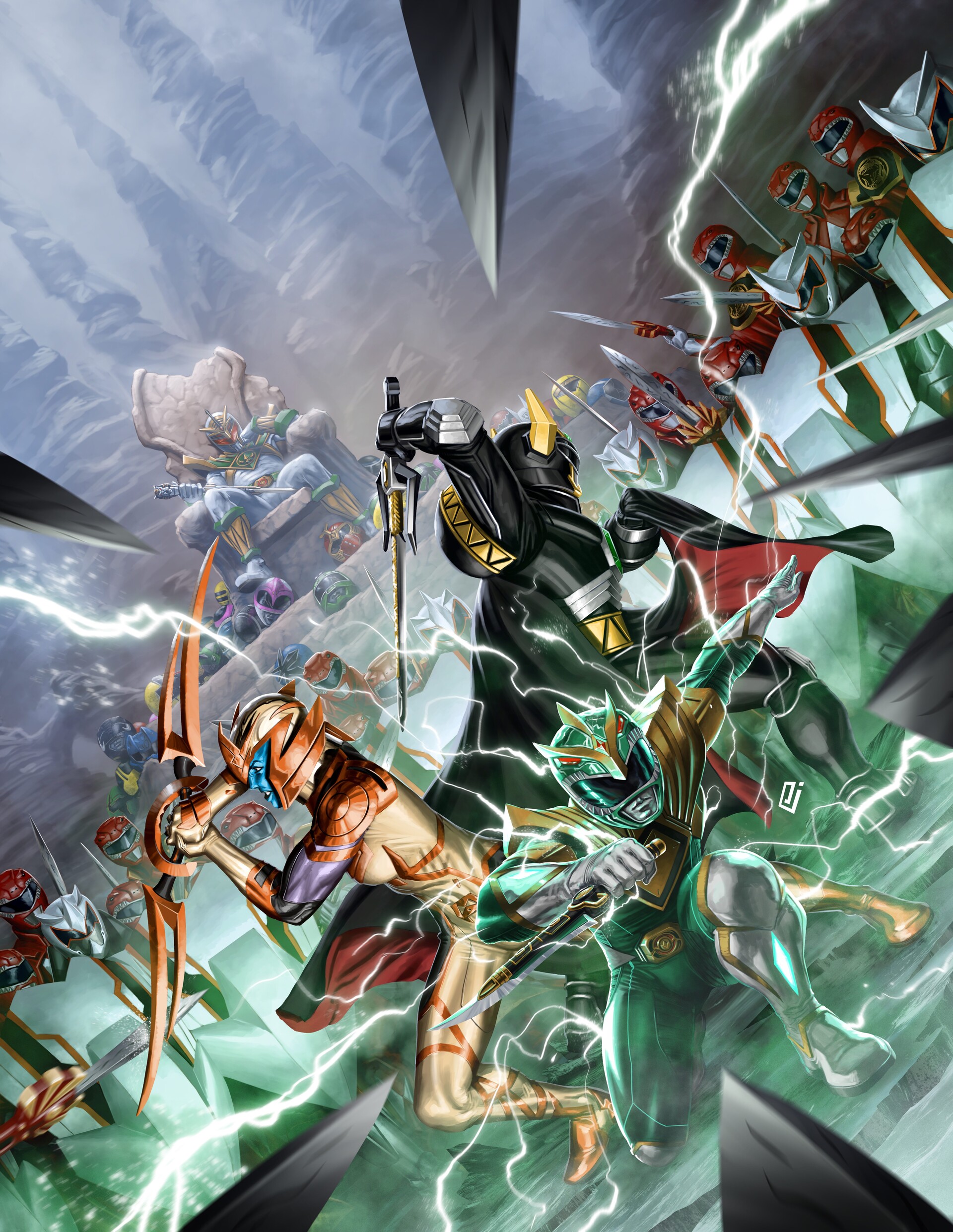 ArtStation - Power Rangers: Through the Shattered Grid Cover Art