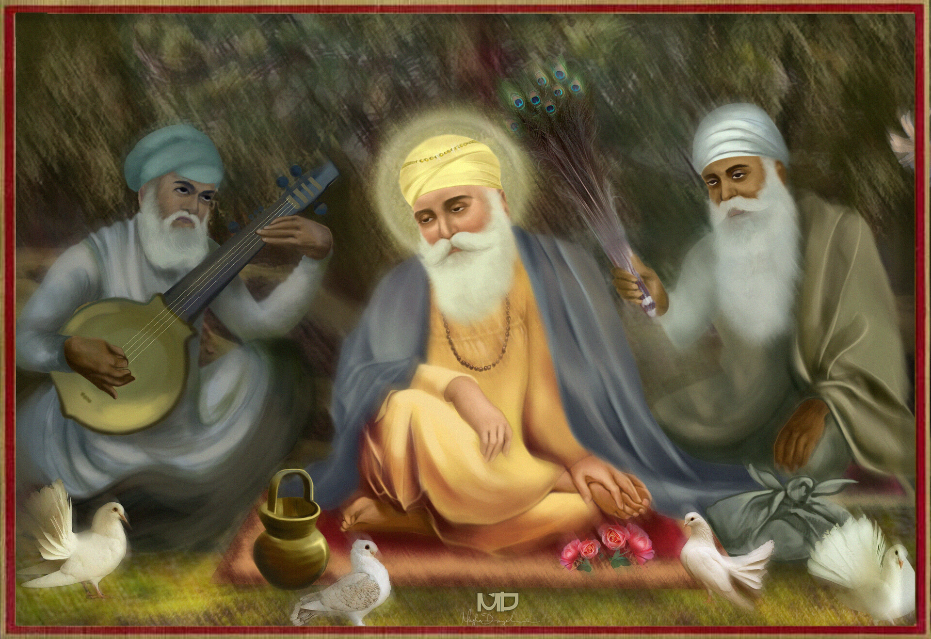 ArtStation - Guru NanakDev ji Bhai Bala, Bhai Mardana ji (companions)