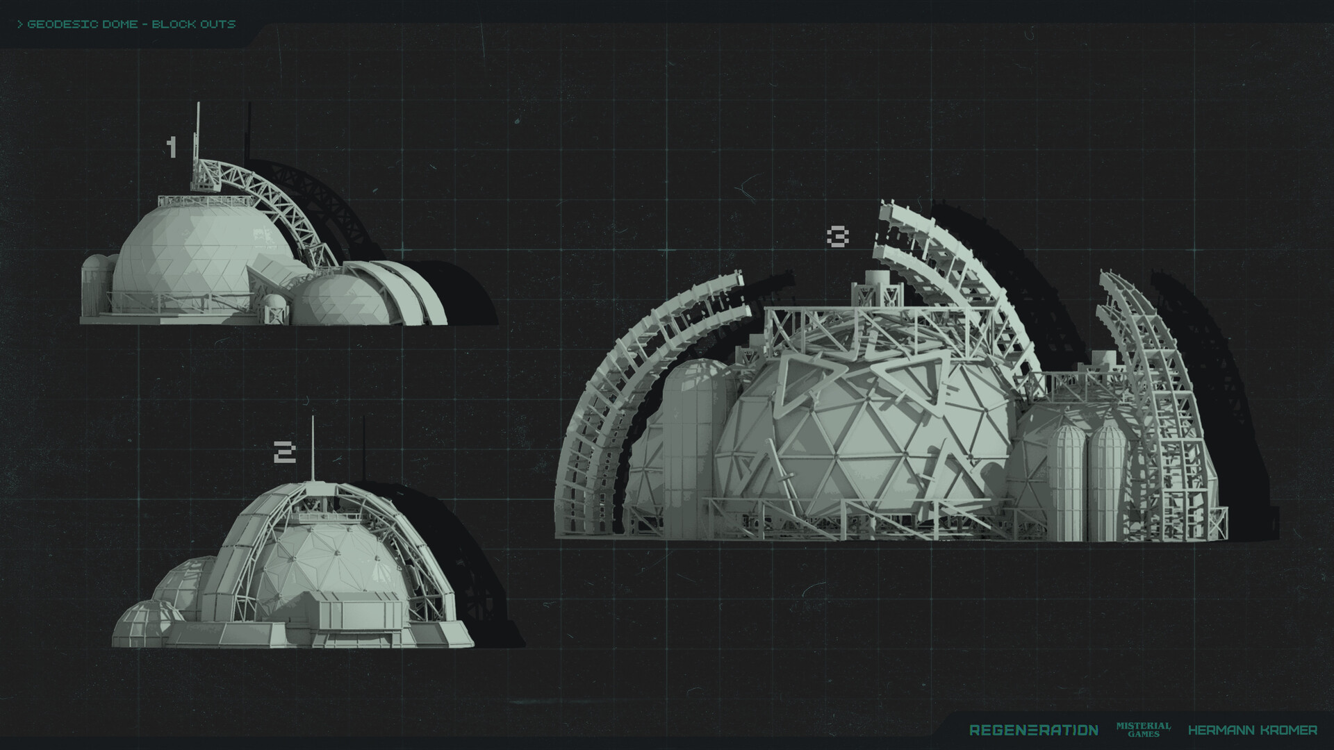 Hermann Kromer - Regeneration - Geodesic Dome - Concept Art