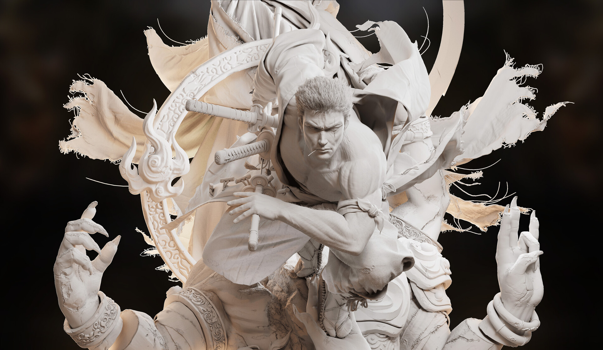 Halbe_ - One Piece Zoro 3D LookDev Character Project