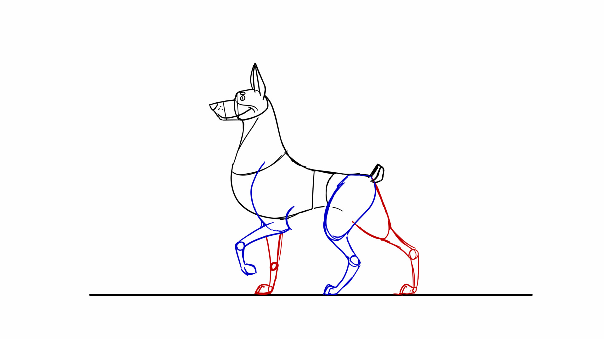 ArtStation - 2D Dog Walk Cycle Exercise