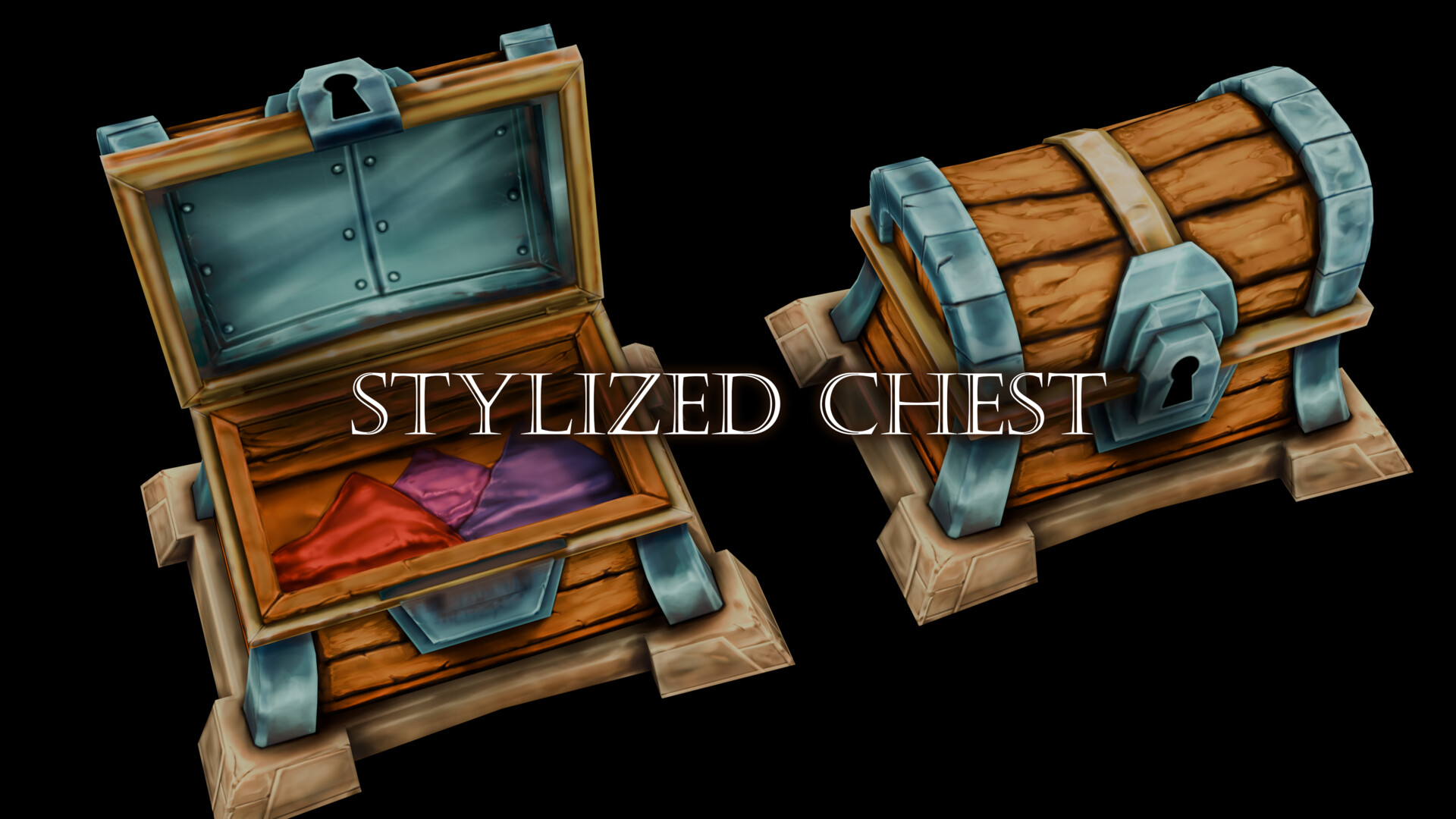 ArtStation - Stylized Chest With Handpainted Textures