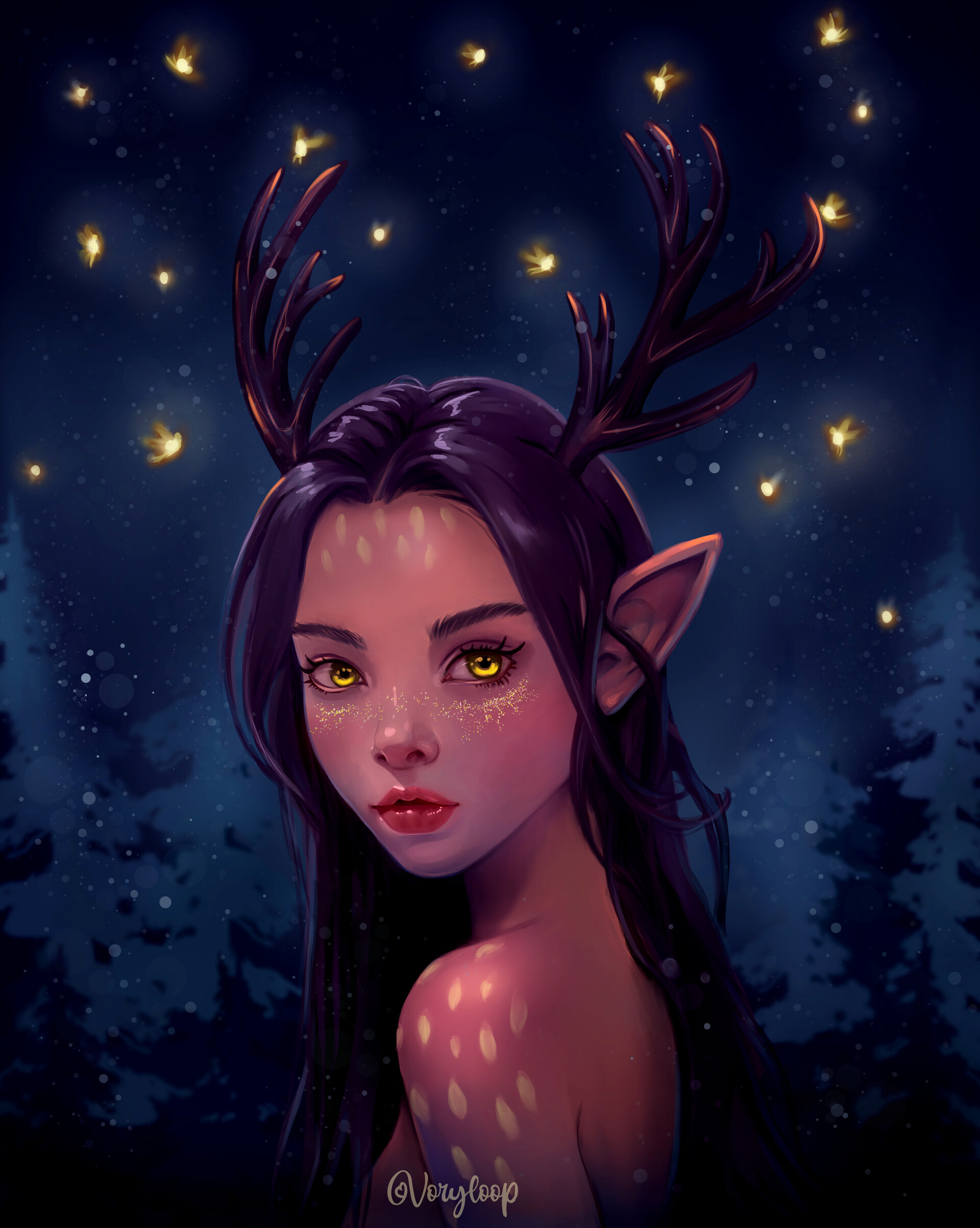 ArtStation - Deer woman
