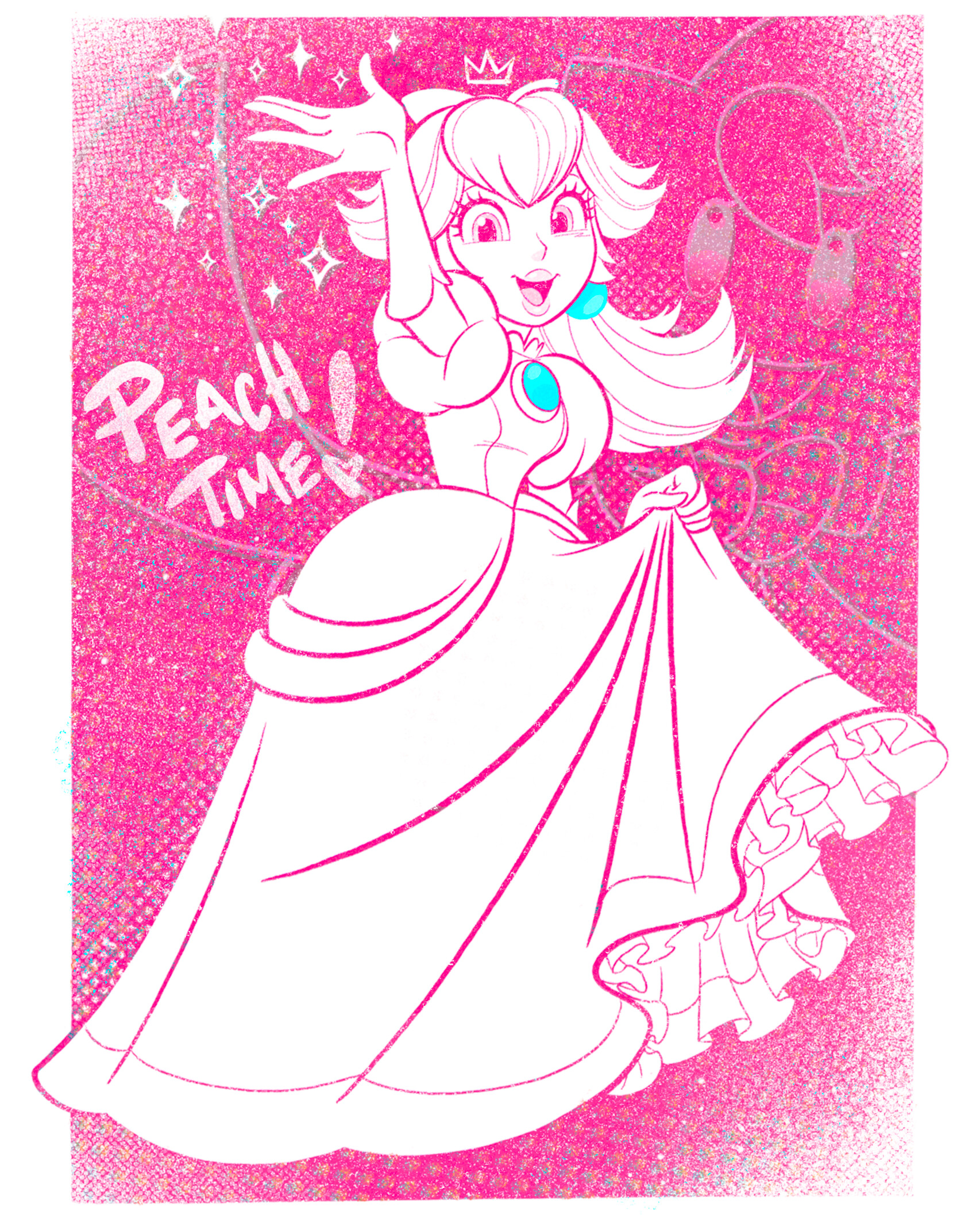 princess peach showtime coloring pages printable