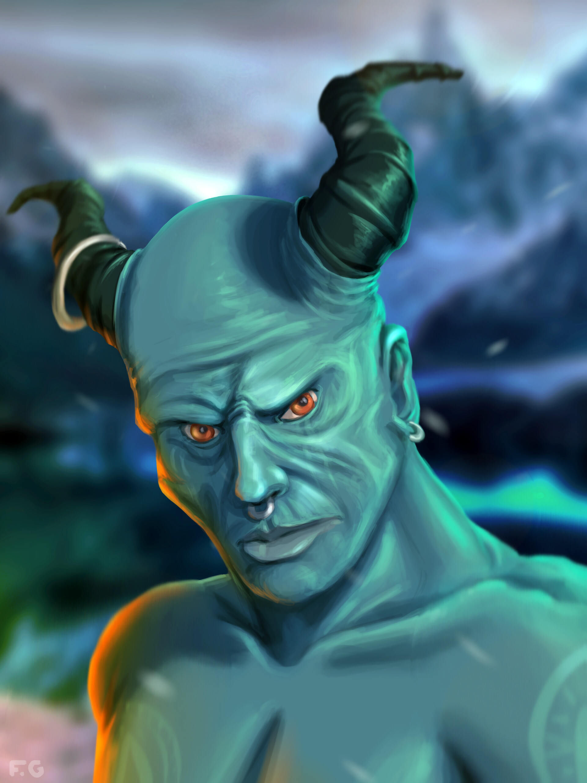 ArtStation - Ice giant portrait