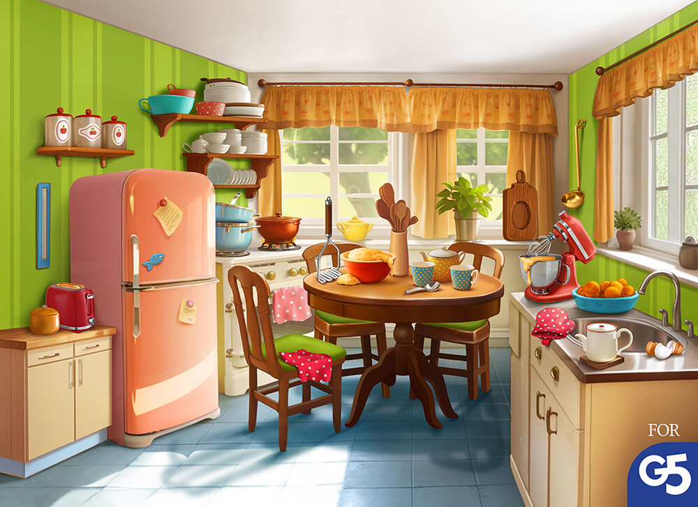 ArtStation - Playable for G5. Kitchen, hidden objects.
