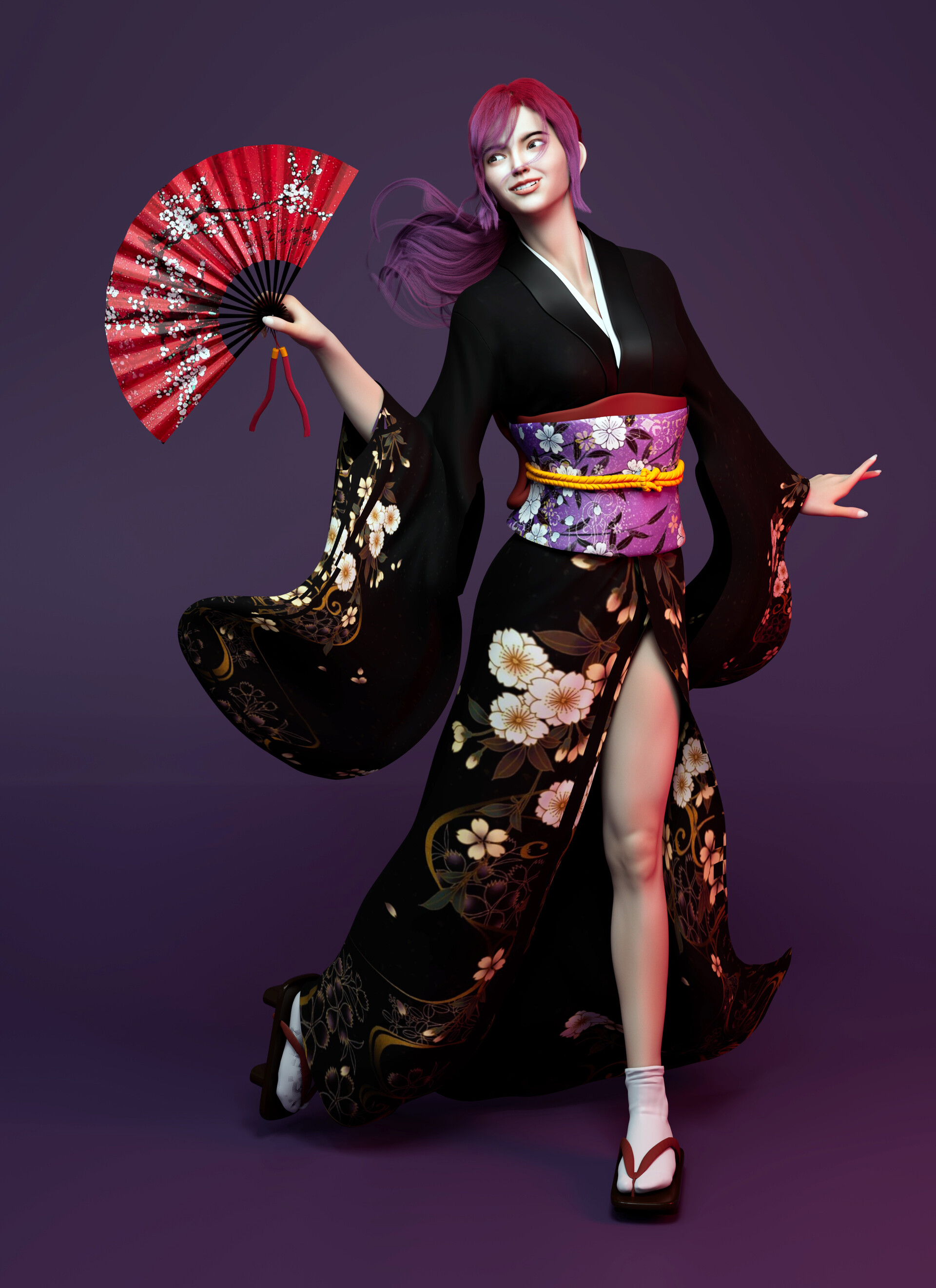 ArtStation - 日式和服少女
