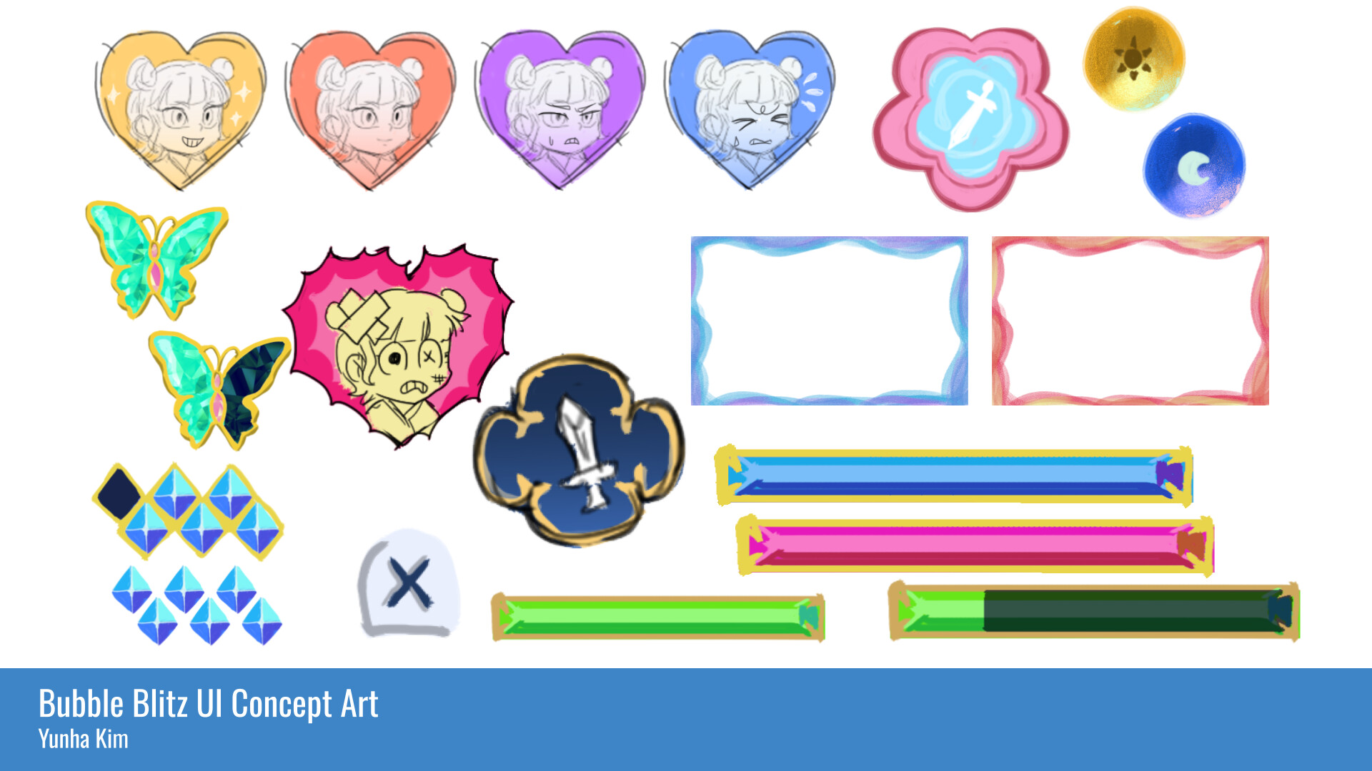 Yunha Kim - Bubble Blitz - Game Title Logo