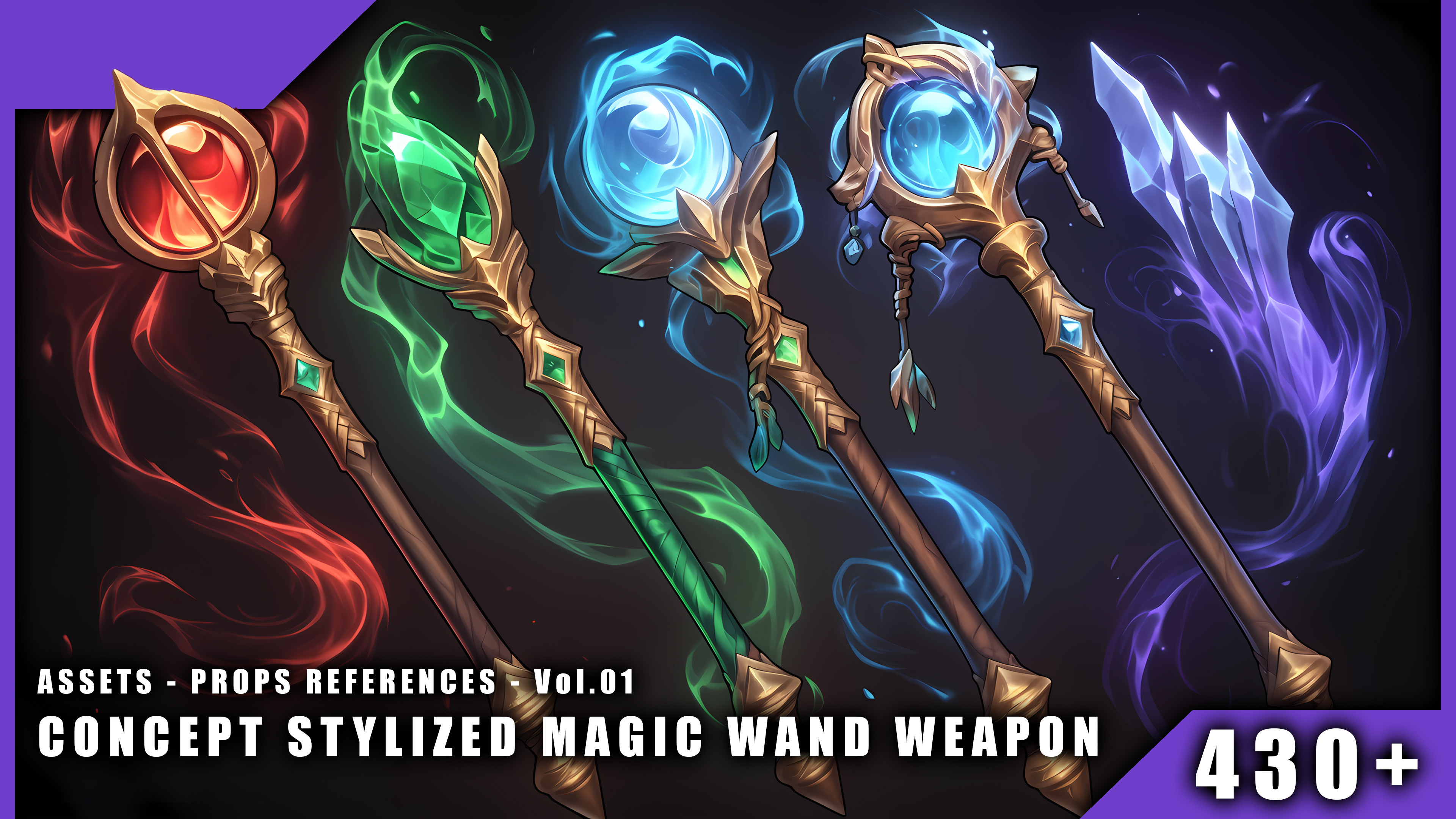 WaterLaw's Studio - 430+ Concept Stylized Magic Wand Weapon - Assets ...