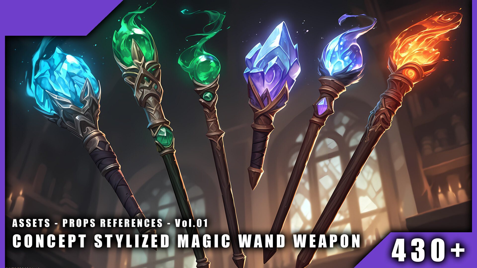 WaterLaw's Studio - 430+ Concept Stylized Magic Wand Weapon - Assets ...