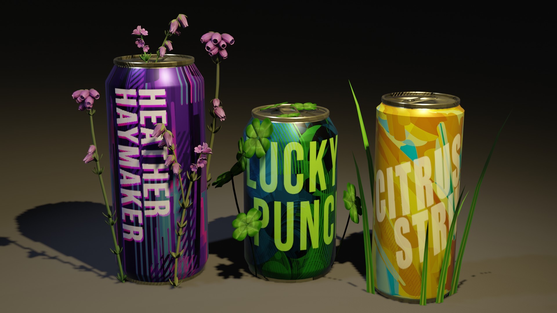 ArtStation - Flora inspired Drinks Cans