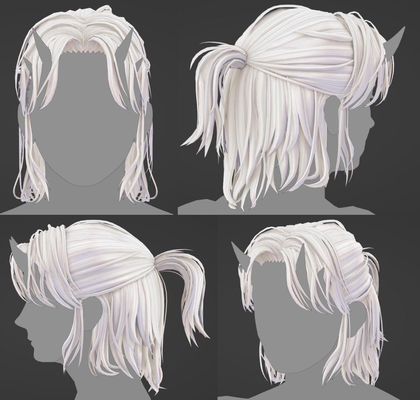 mmd_riko - Commission result: A hairstyle that matches an existing ...