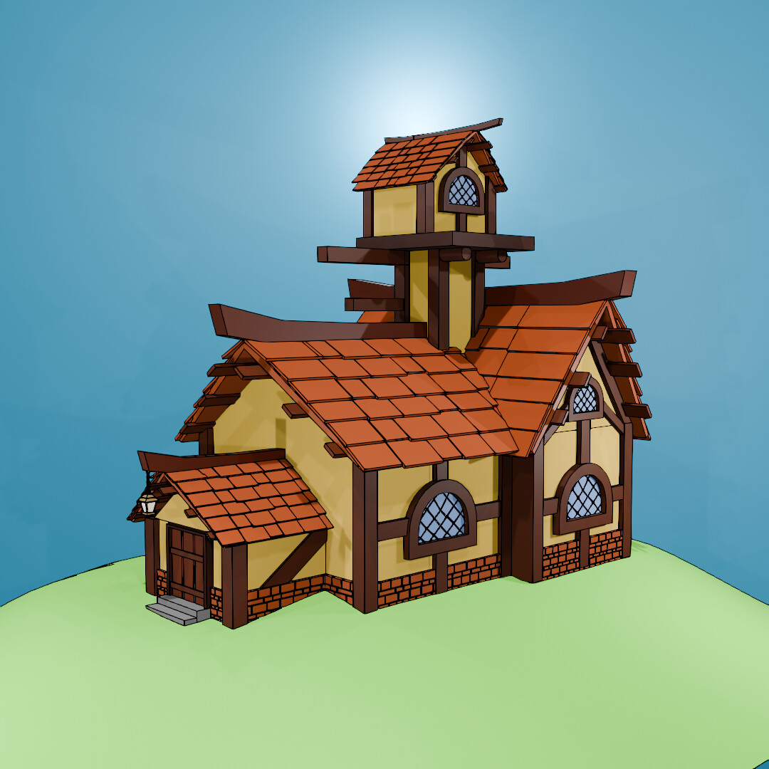 ArtStation - Toon Stylized house