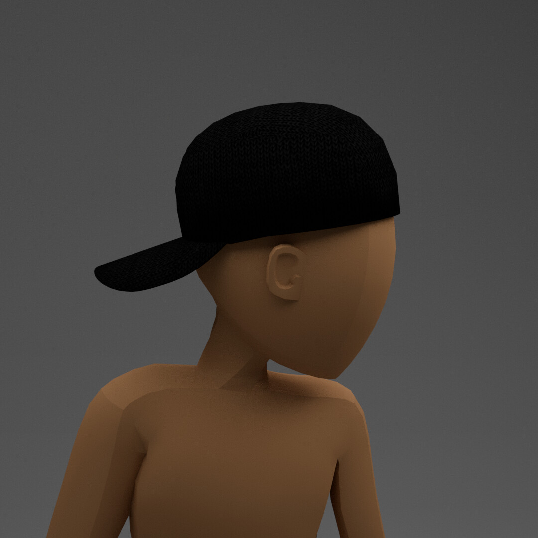 ArtStation - Simple Black Baseball Cap