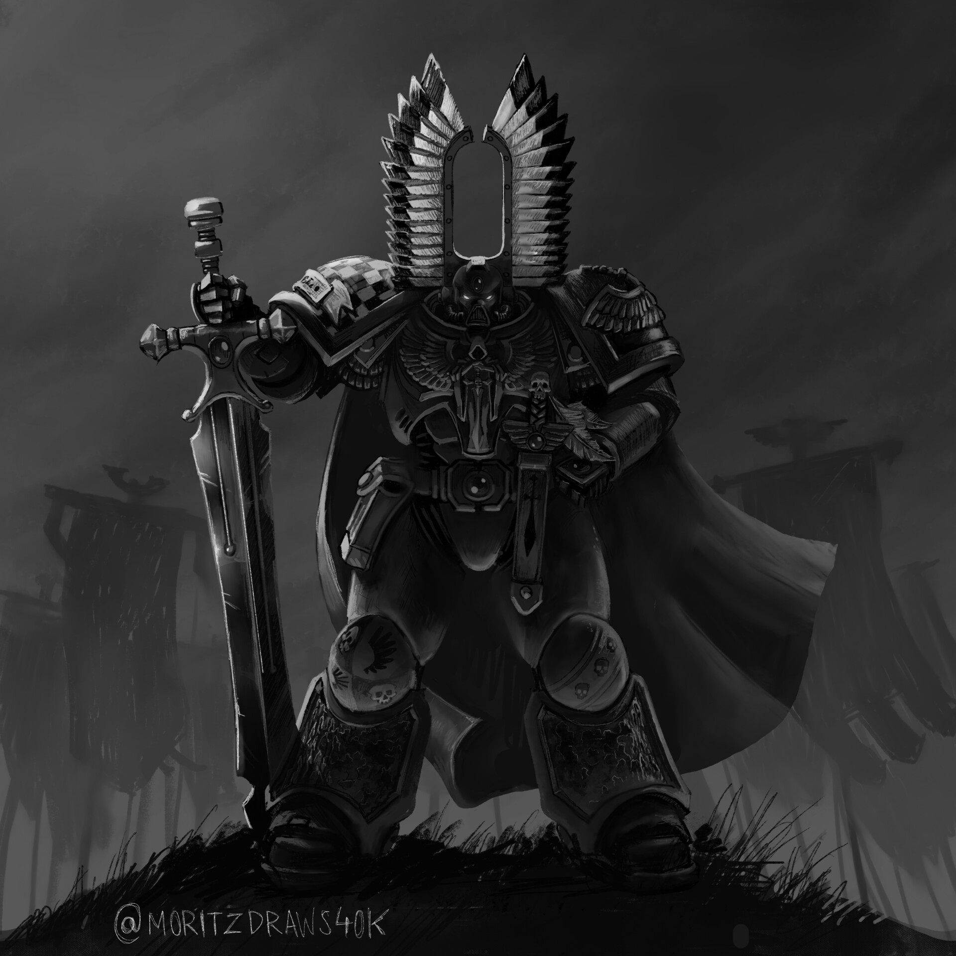 ArtStation - Dark Angels Captain