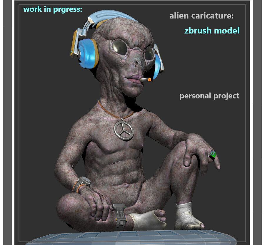 ArtStation - Grey Alien work in progress