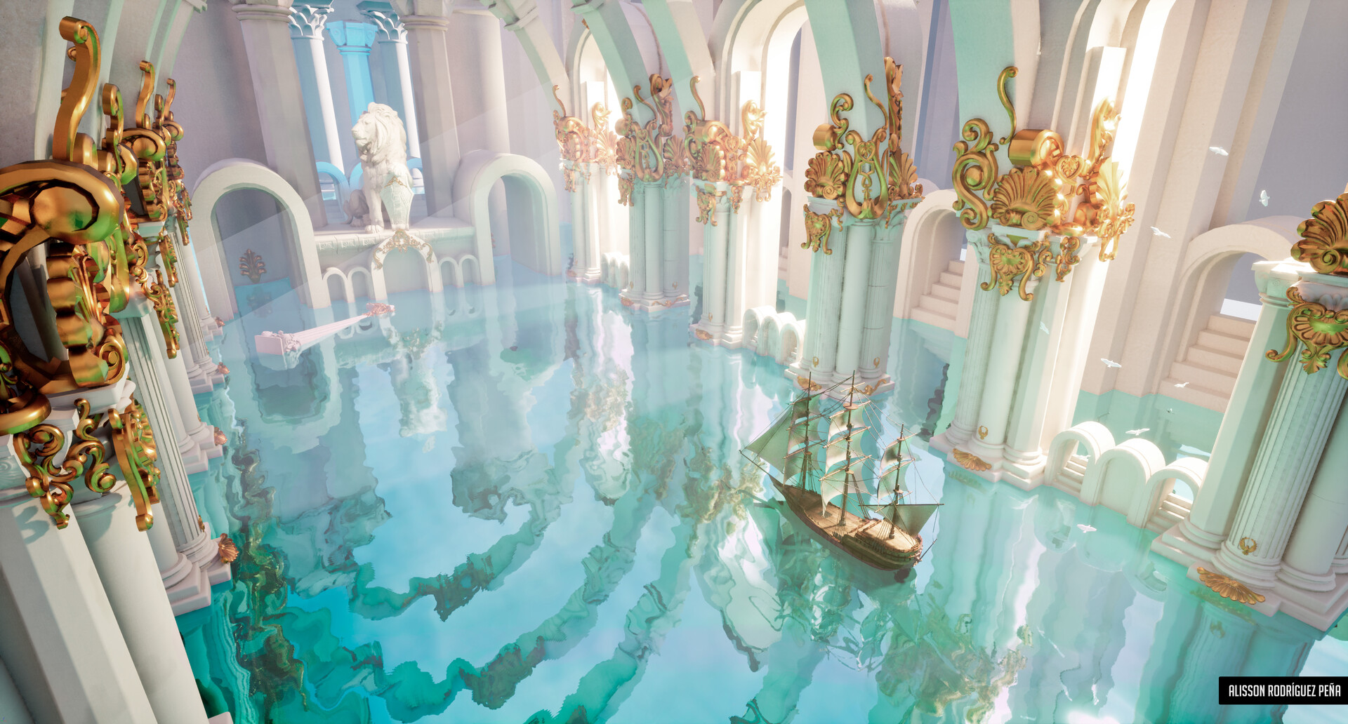 ArtStation - Celestial Temple Environment