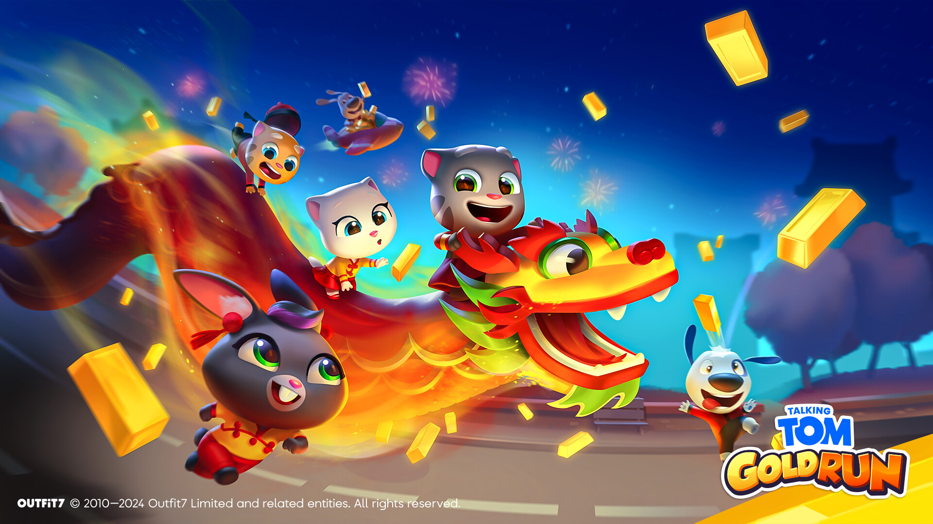 how to draw talking tom gold run